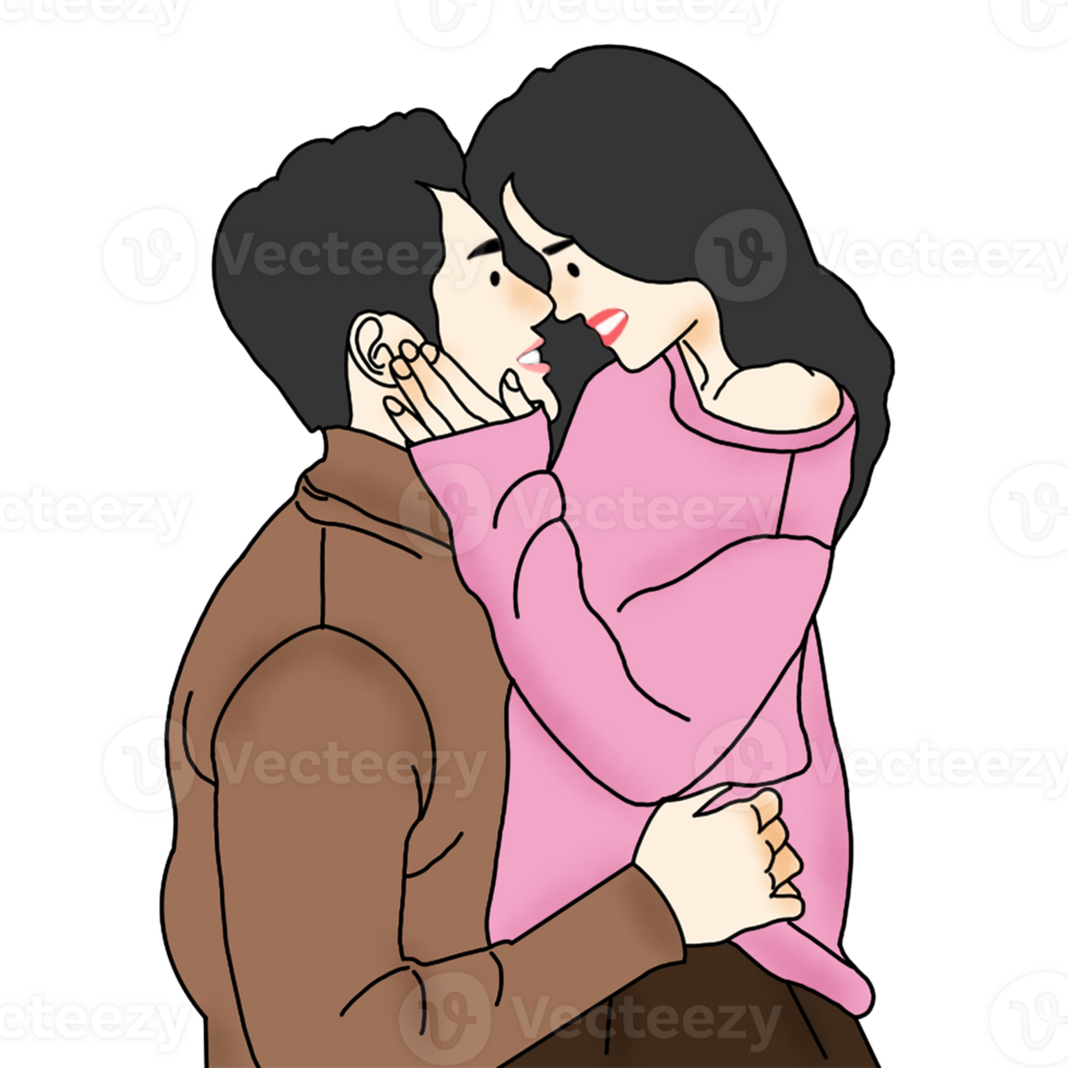 Hand Drawn Couple Illustration 23564214 Png