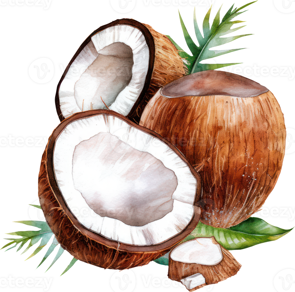 Coco Fruta Acuarela Ai Generado 23564987 Png