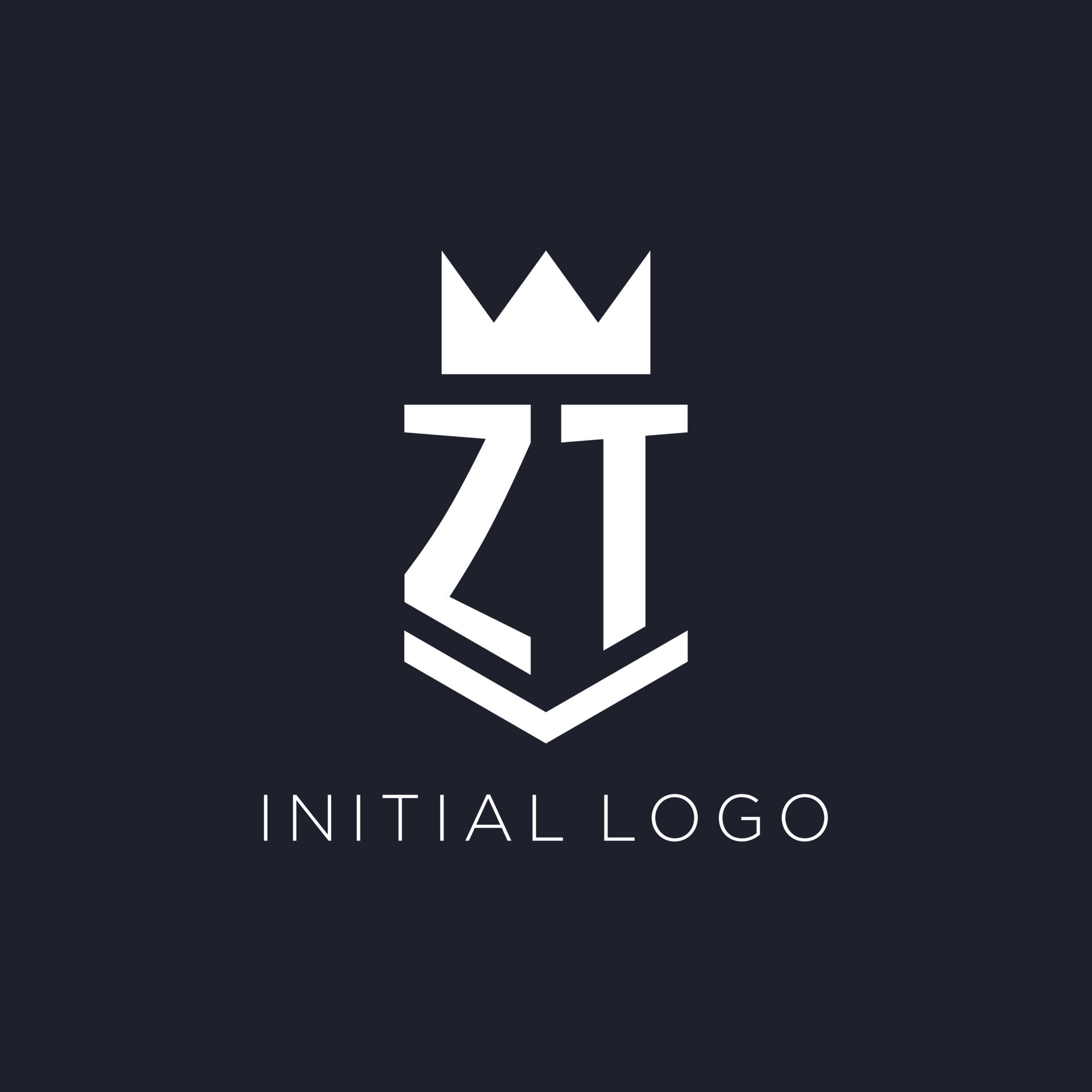 ZT logo with shield and crown, initial monogram logo design 23565259 ... ZT logo with shield and crown, initial monogram logo design 23565259 ...