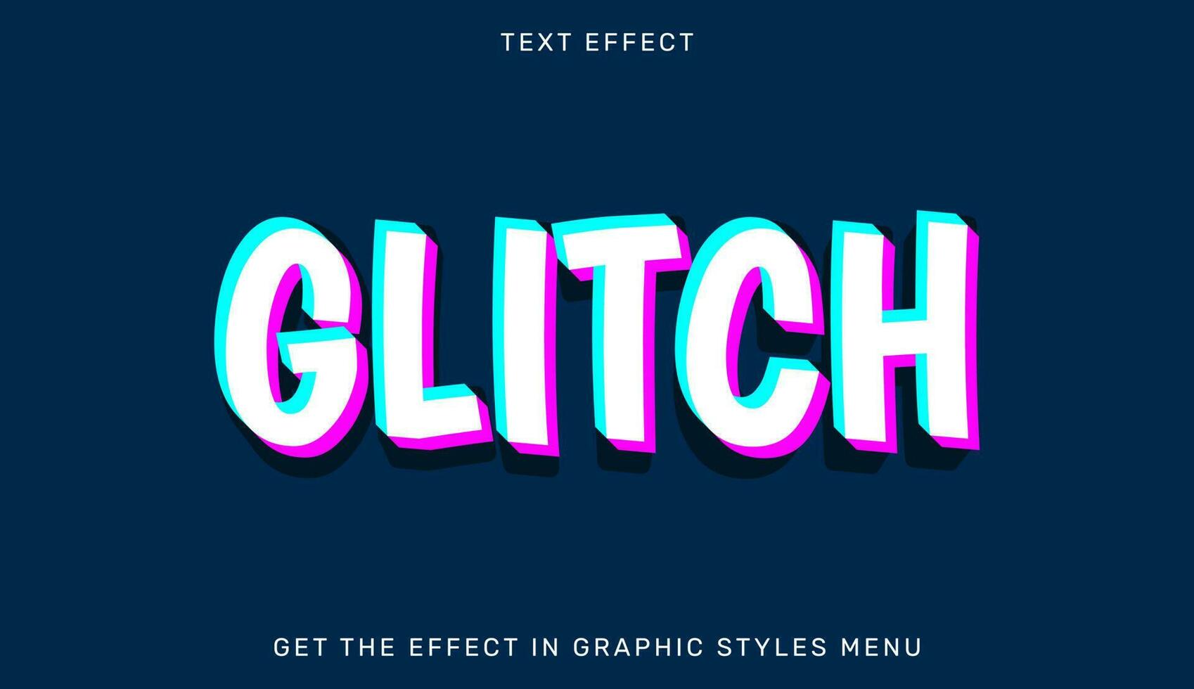 Vector illustration of editable glitch text effect 23565280 Vector Art at Vecteezy