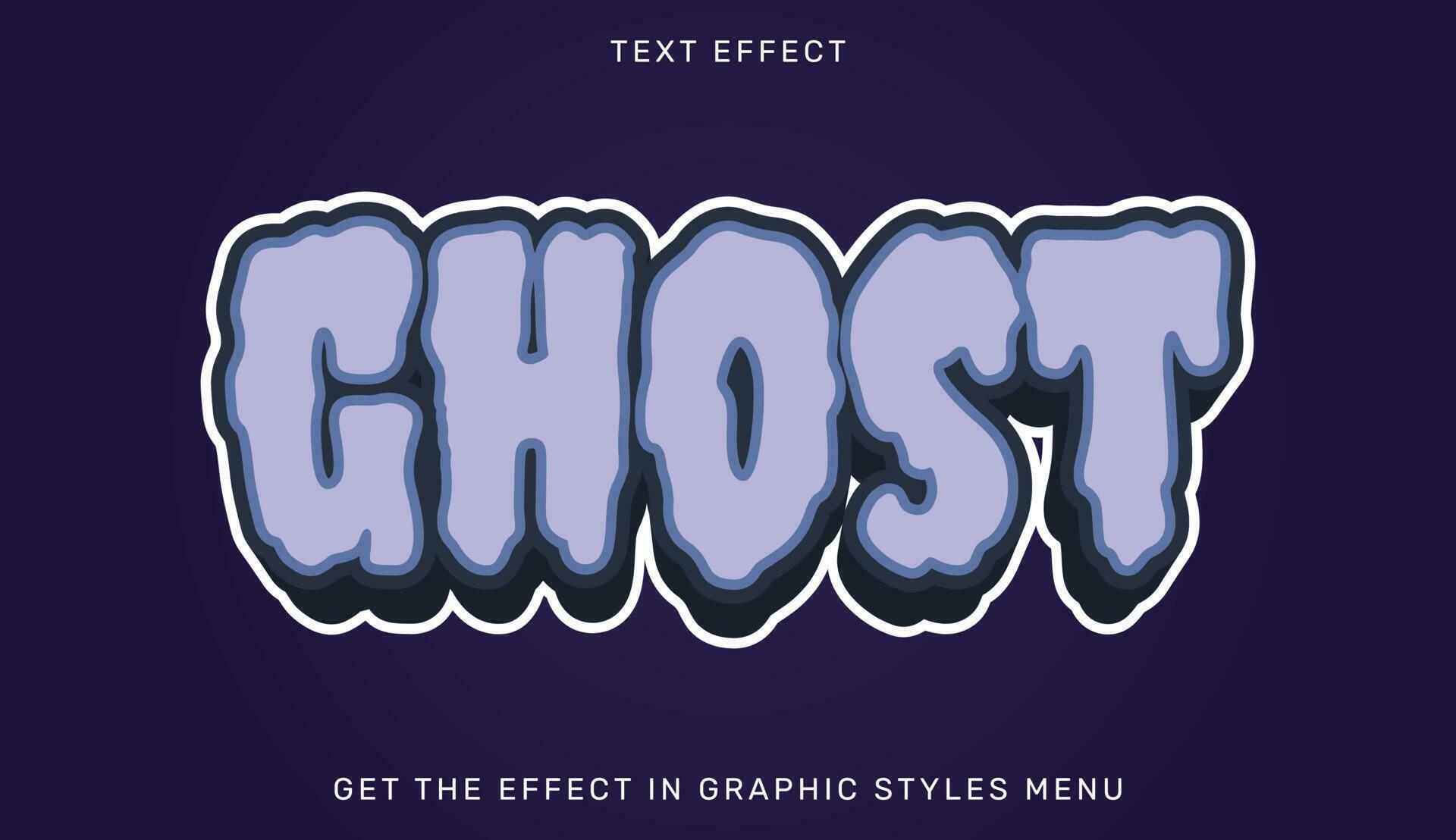 Ghost text effect template in 3d style 23565337 Vector Art at Vecteezy
