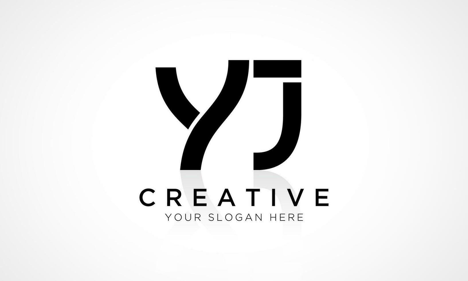 Alphabet Letter Yj Logo Design With Glossy Reflection Vector Icon Illustration. Initial Letter ...