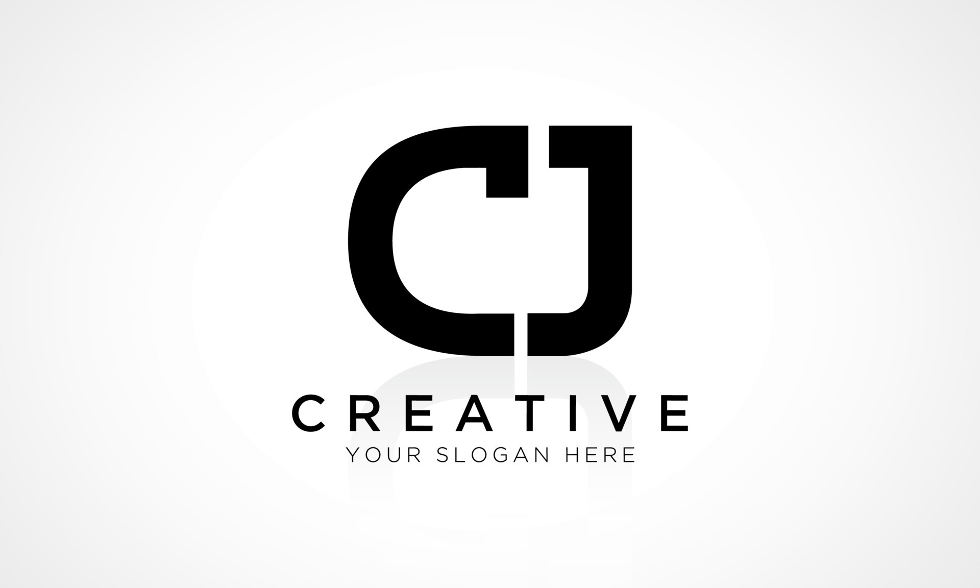 alfabeto letra cj logo diseño con lustroso reflexión vector icono ilustración. inicial letra cj ...