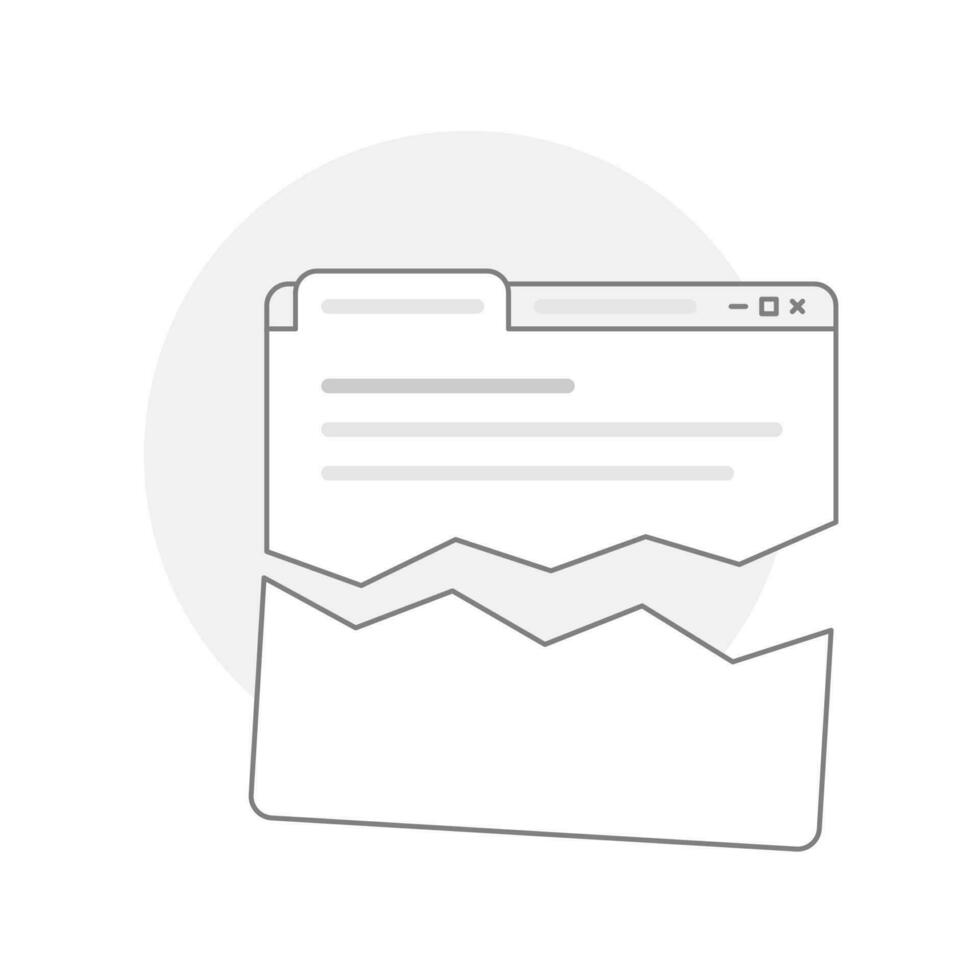 error, failed to load website page concept illustration flat design ...