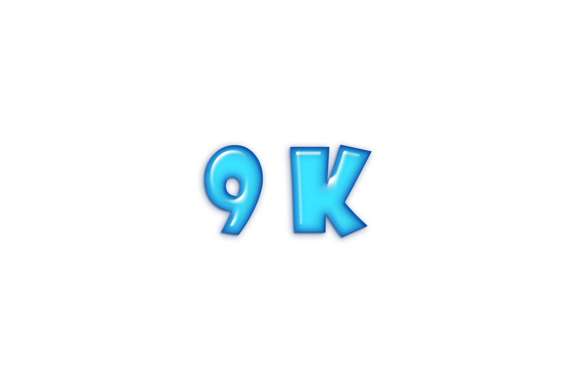 9 9 K Suscriptores Celebracion Saludo Número Con Azul Brillo Diseño