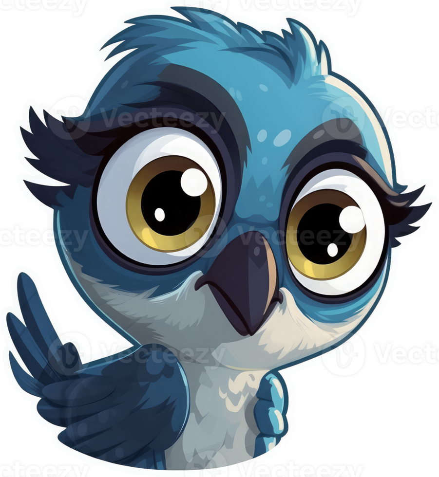 Funny And Cute Bird Transparency Sticker Blue Jay 23574905 Png