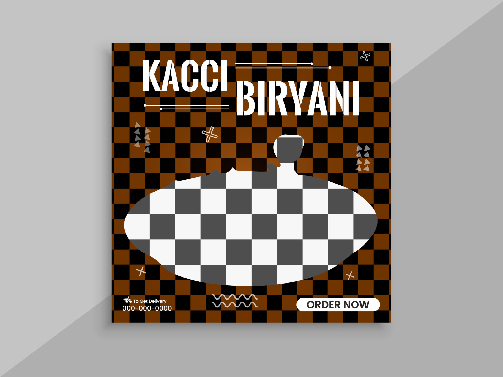 Kacci biryani social media advertising post design template 23575189 Vector Art at Vecteezy