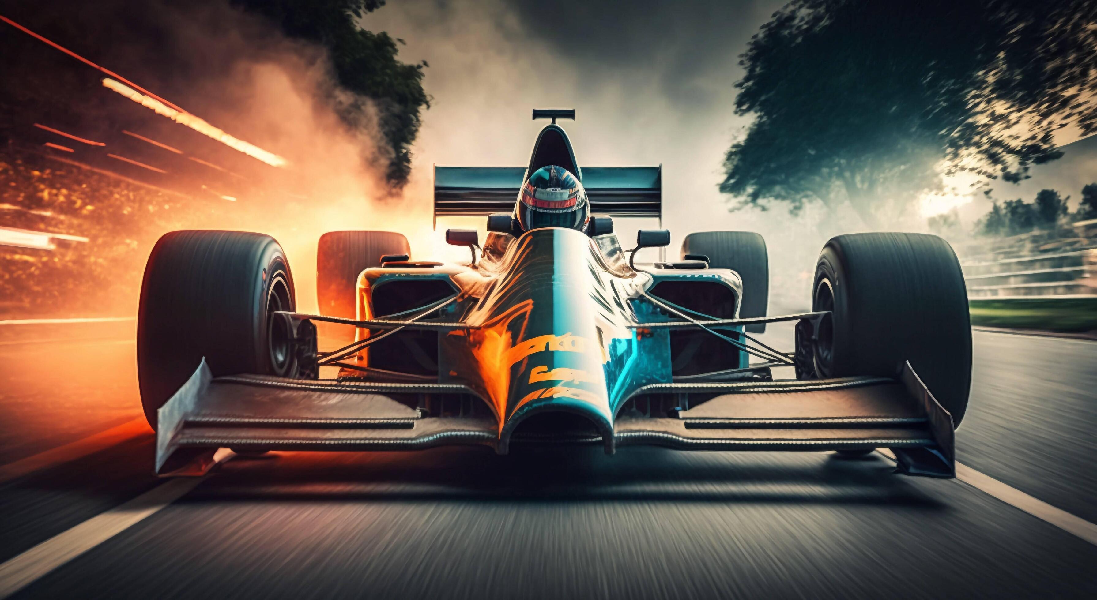 The F1 on the circuit with . 23577341 Stock Photo at Vecteezy