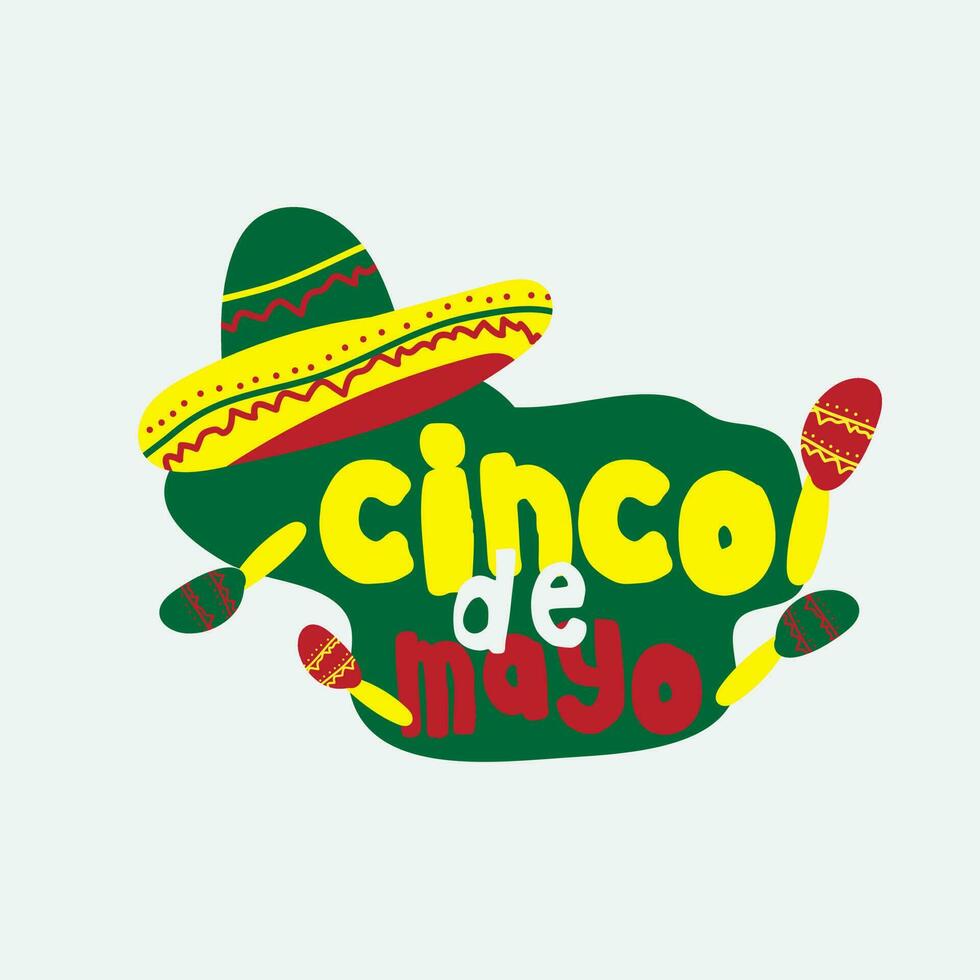 Vector illustration of Cinco de Mayo greeting, social media feed design ...