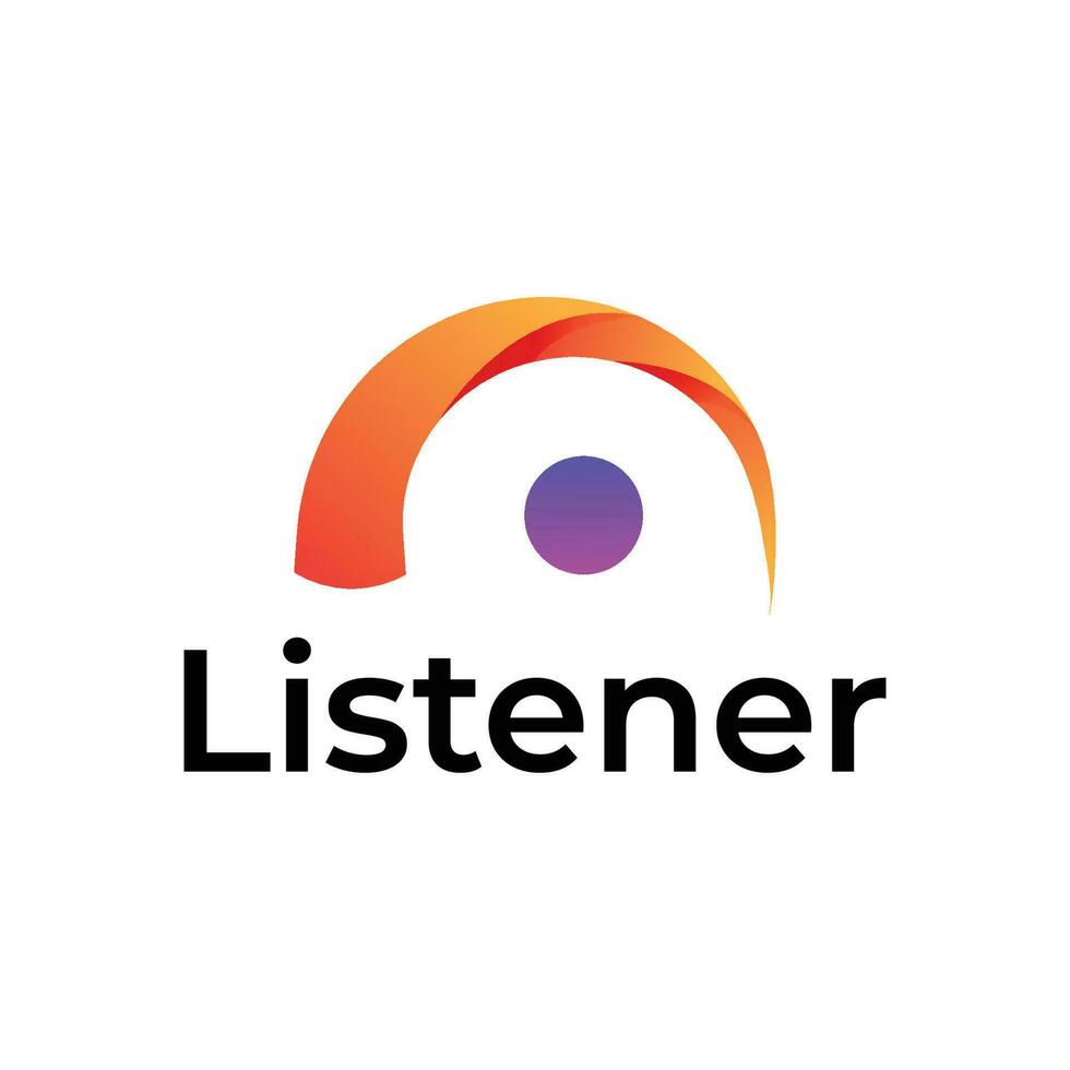 Listener modern 3d logo design 23581454 Vector Art at Vecteezy