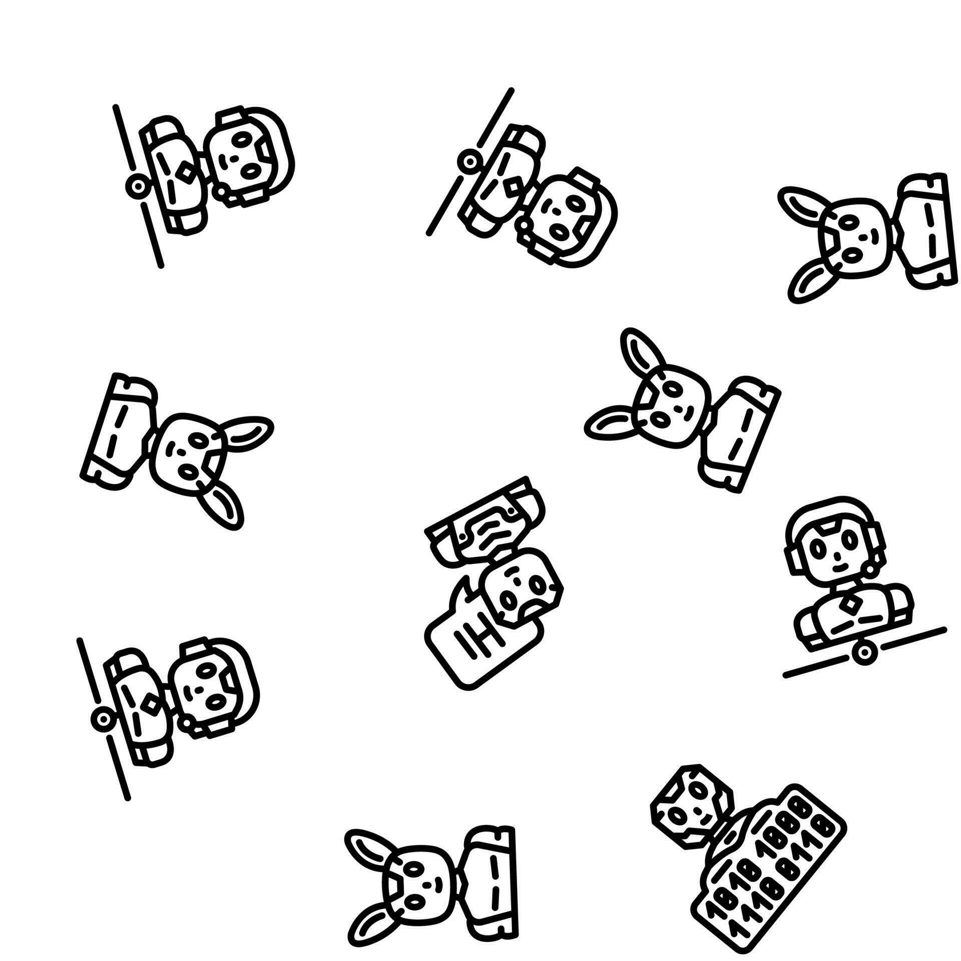 Chat Bot Robot Service Vector Seamless Pattern 23581763 Vector Art At Vecteezy