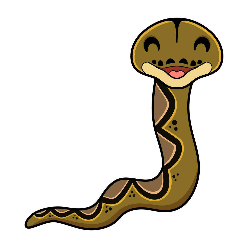 Cute happy reticulatus python cartoon 23586983 Vector Art at Vecteezy
