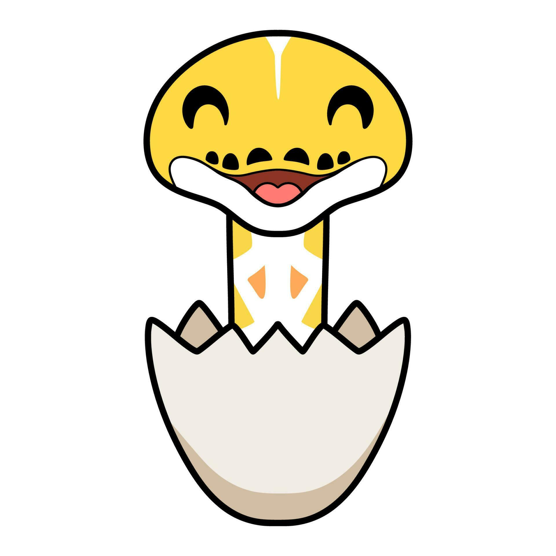 Cute amelanistic reticulated python cartoon inside an egg 23587901 ...