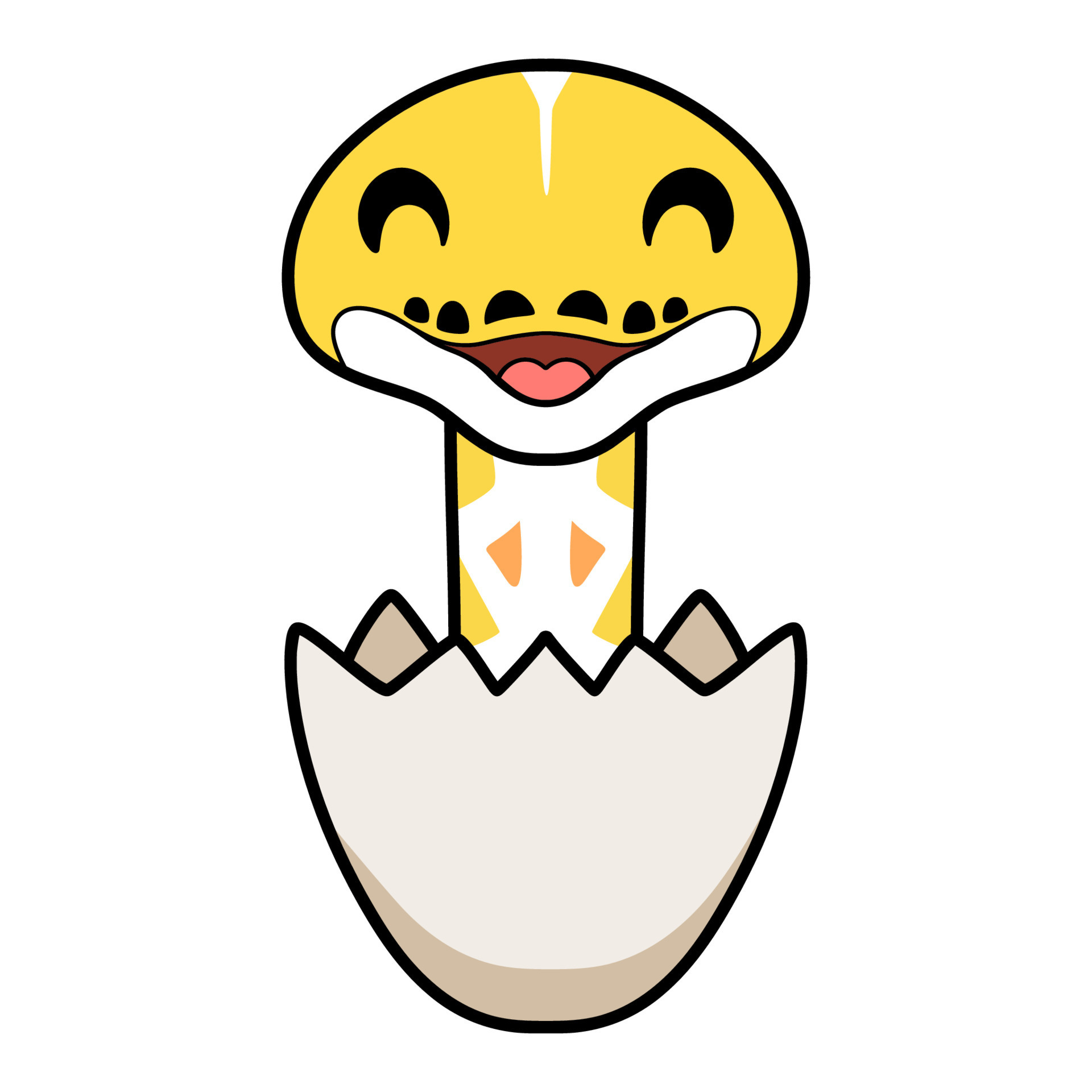 Cute amelanistic reticulated python cartoon inside an egg 23587901 ...