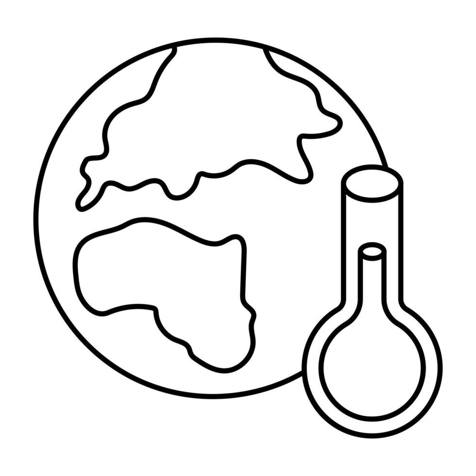 Webthermometer With Globe Denoting Concept Of Global Temperature 23588250 Vector Art At Vecteezy