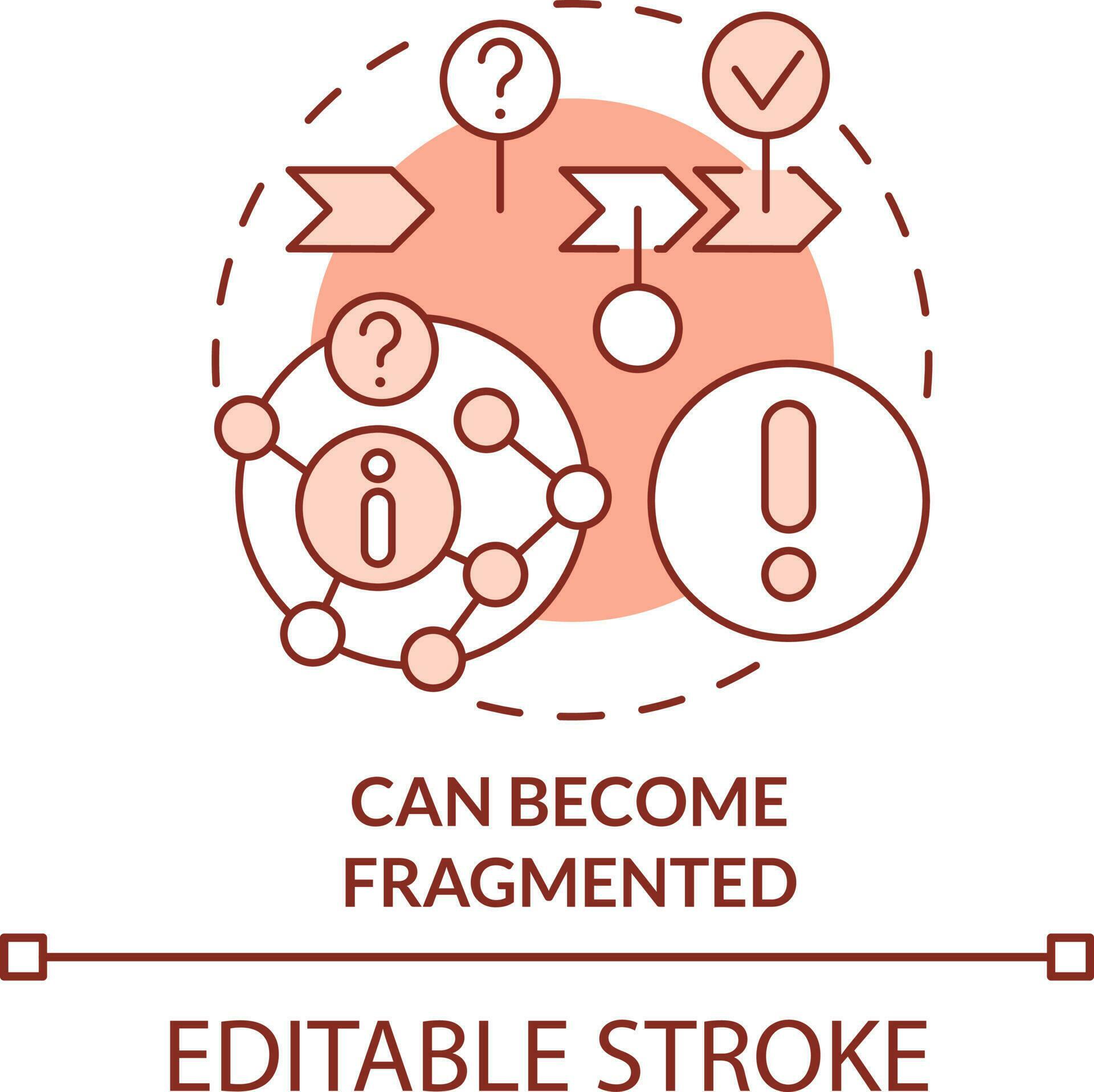 Can Become Fragmented Terracotta Concept Icon Microtraining Disadvantage Abstract Idea Thin