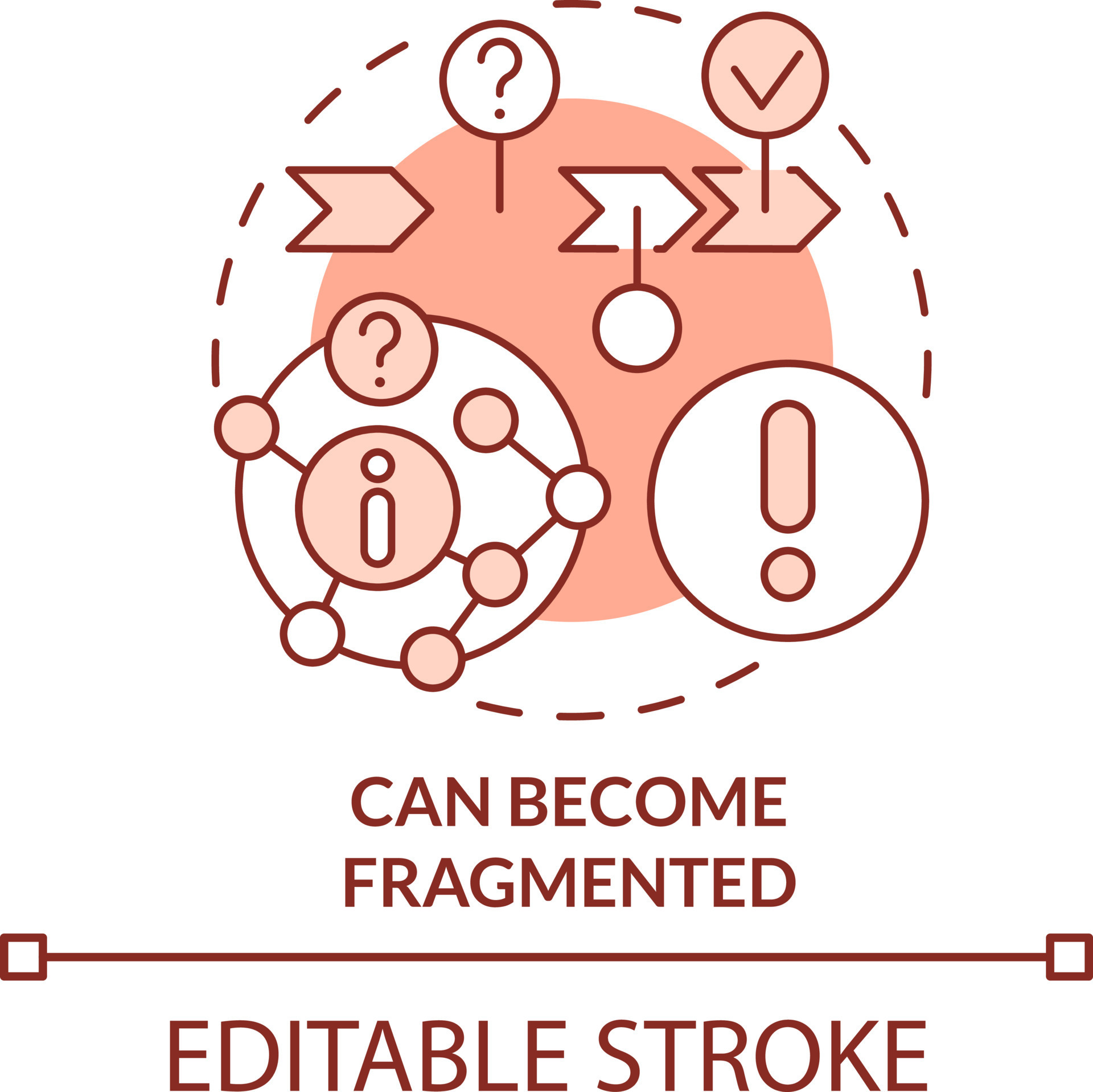 Can Become Fragmented Terracotta Concept Icon Microtraining Disadvantage Abstract Idea Thin