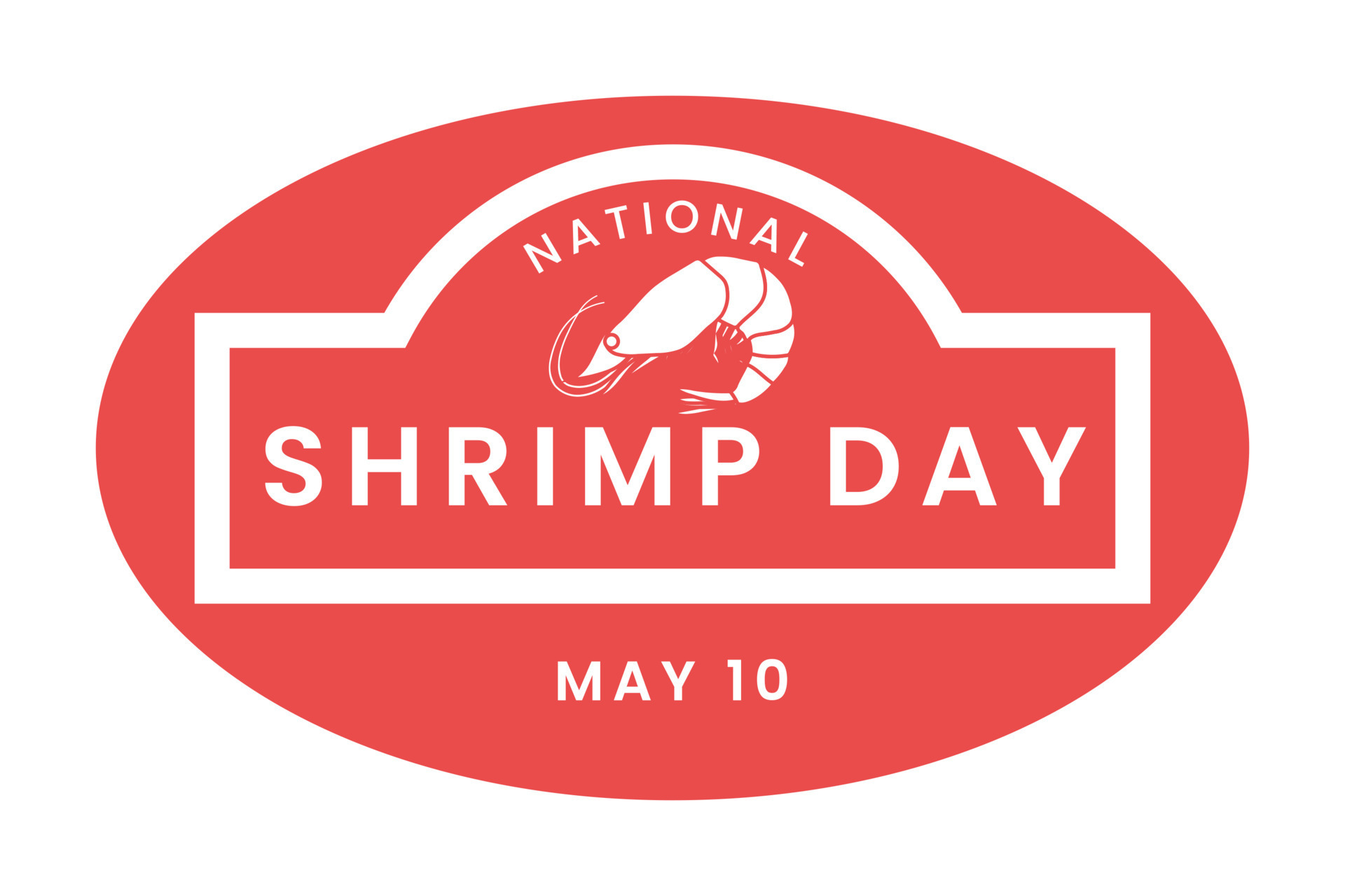 National Shrimp Day On May 10 Shrimp Dayrubber Stamp On White