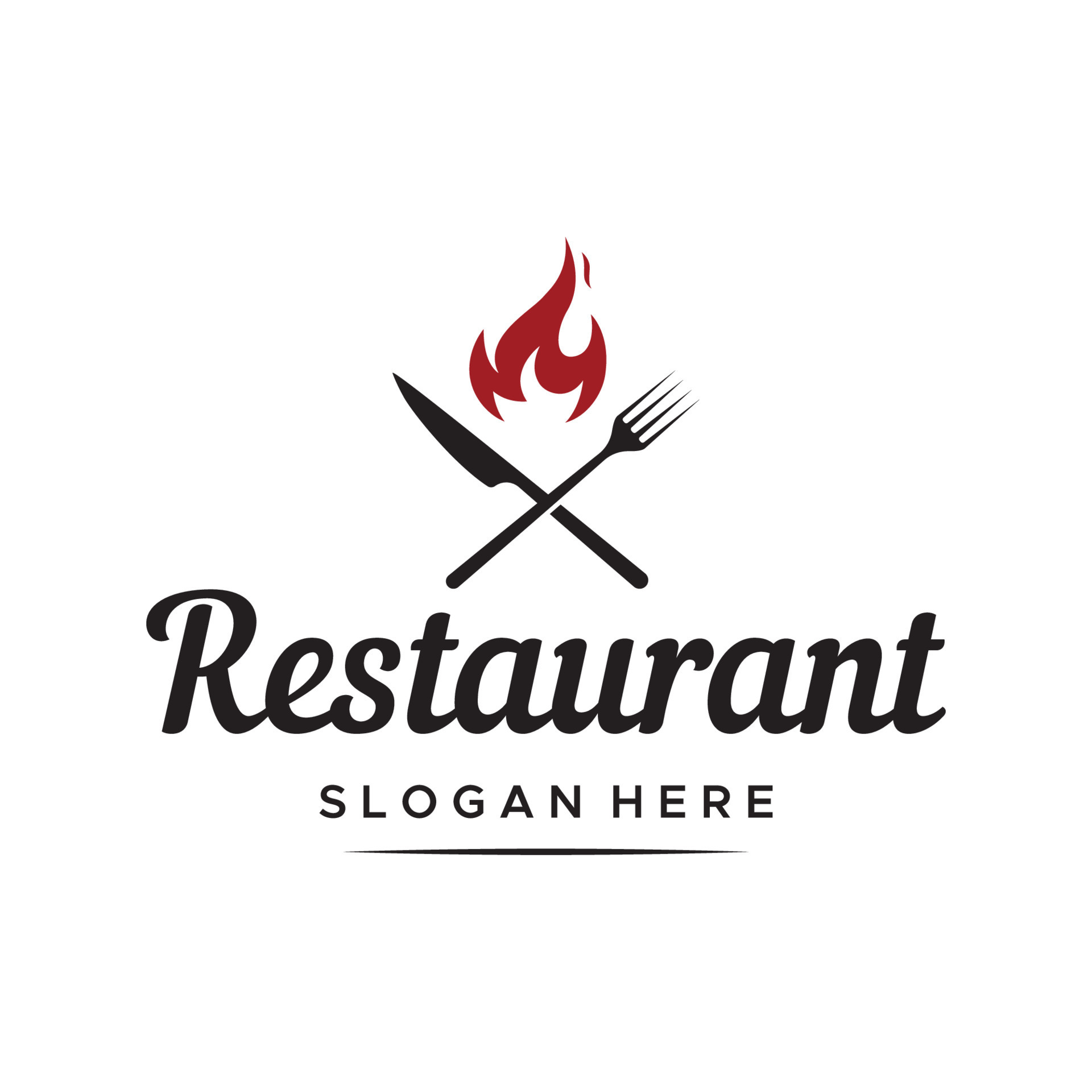 Retro Restaurant Emblem Logo Design Cutlery Template And Hand Drawn retro-restaurant-emblem-logo-design-cutlery-template-and-hand-drawn
