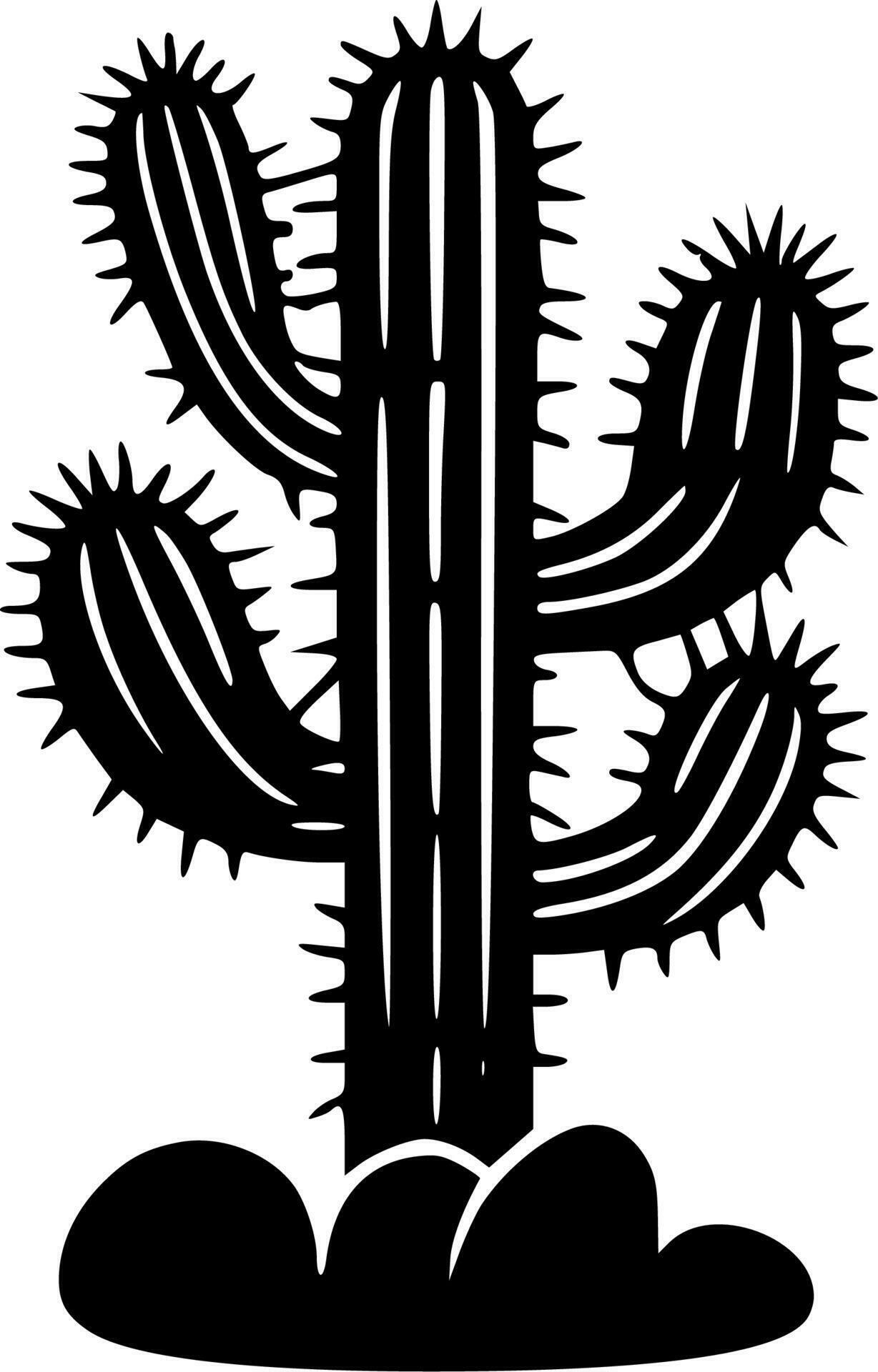 Cactus - Black and White Isolated Icon - Vector illustration 23593367 ...