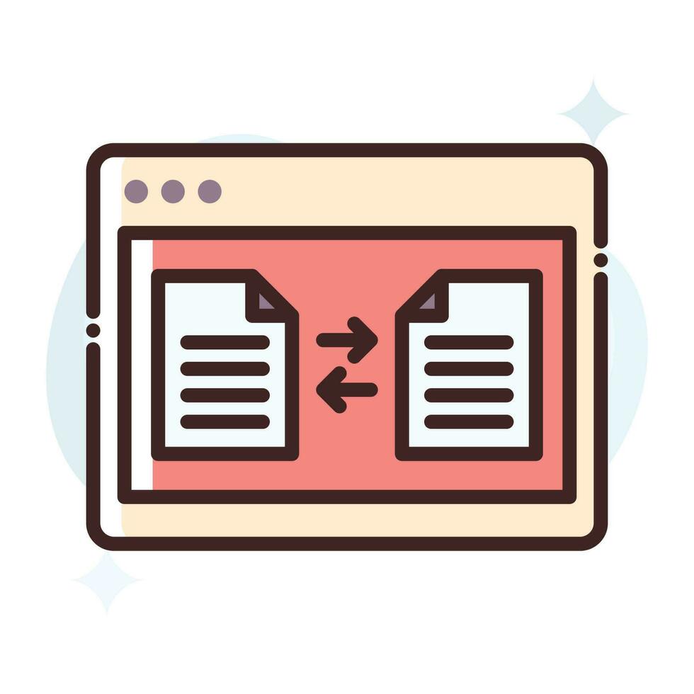 Data Transfer vector Fill outline Icon.Simple stock illustration stock ...