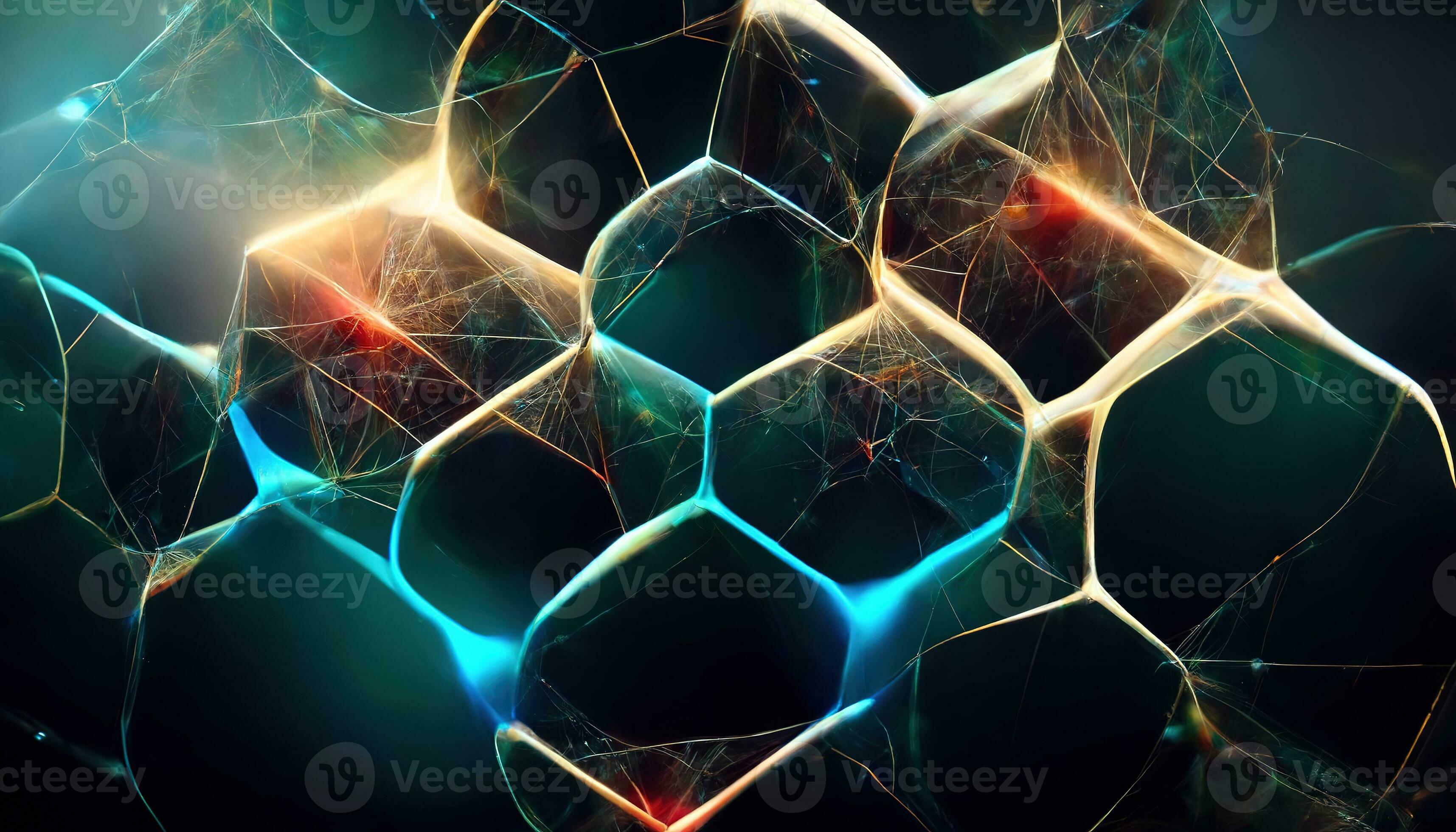 3d Abstract Tech Background Floating Numbers Hud Background Matrix Particles Grid Virtual