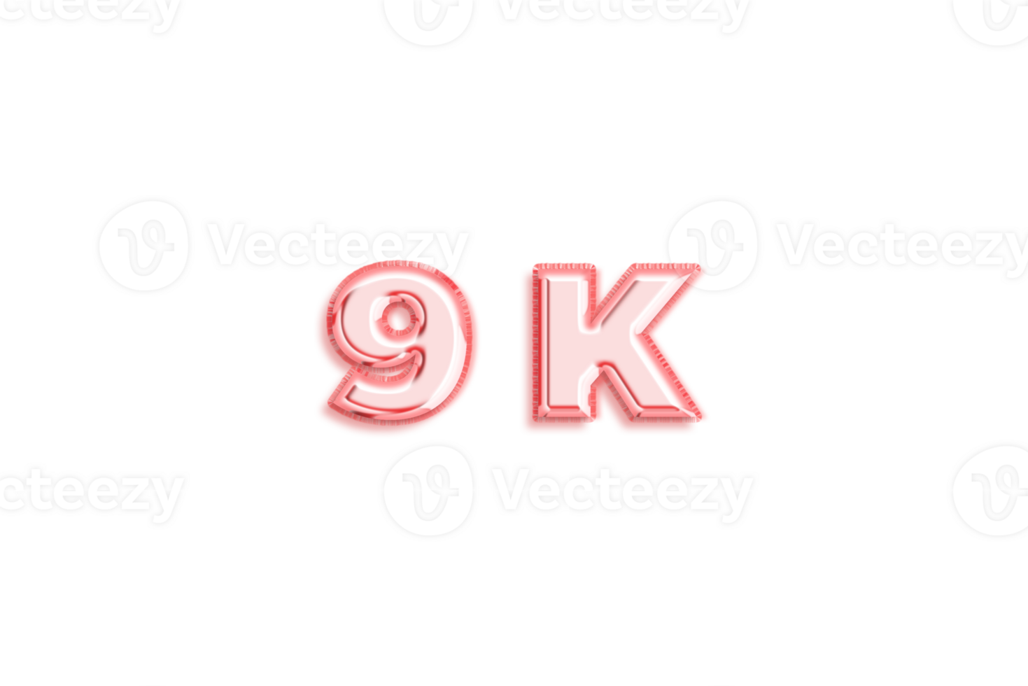 9 K Subscribers Celebration Greeting Number With Rose Gold Design