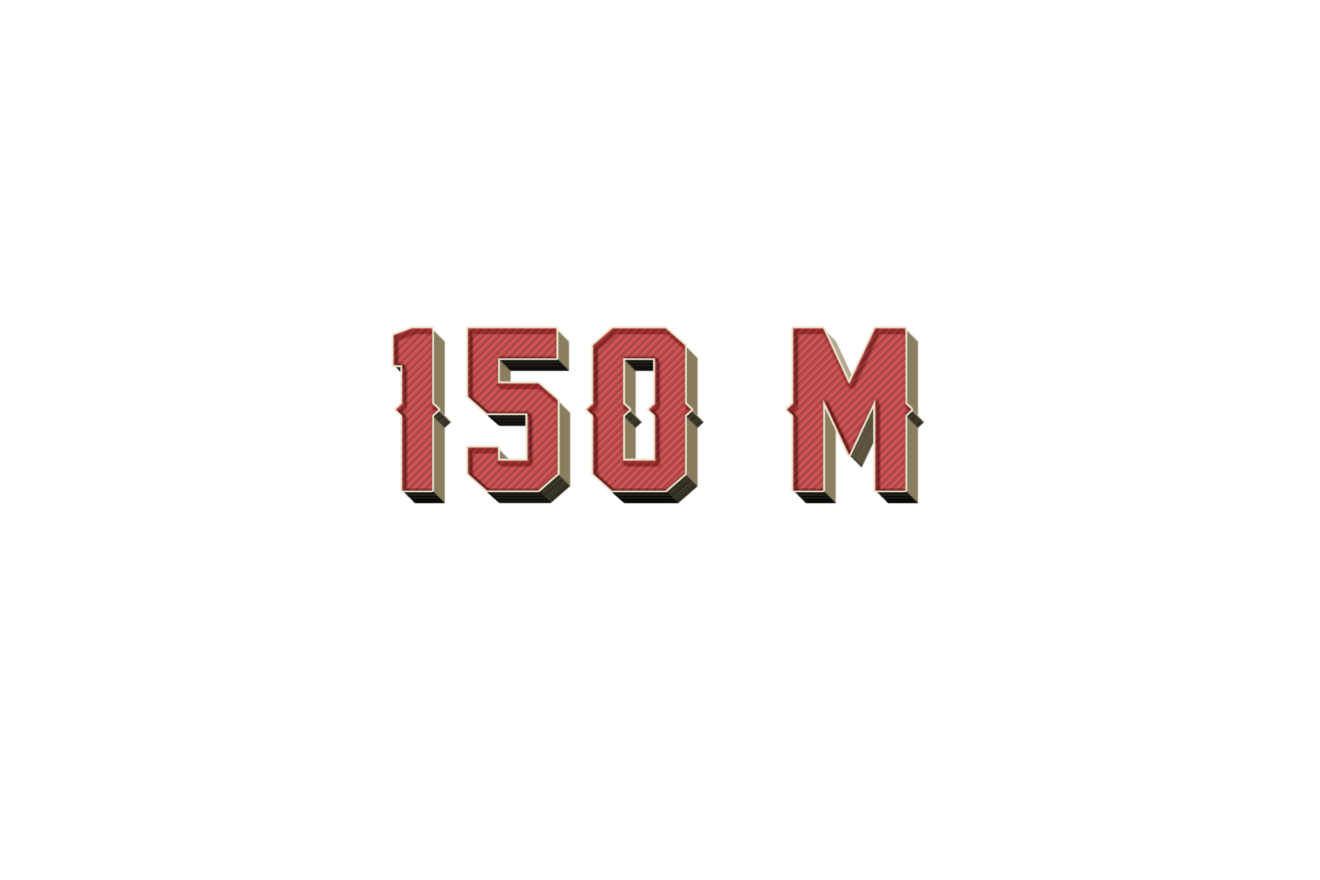 150 Million Subscribers Celebration Greeting Number With Retro Design 150-million-subscribers-celebration-greeting-number-with-retro-design