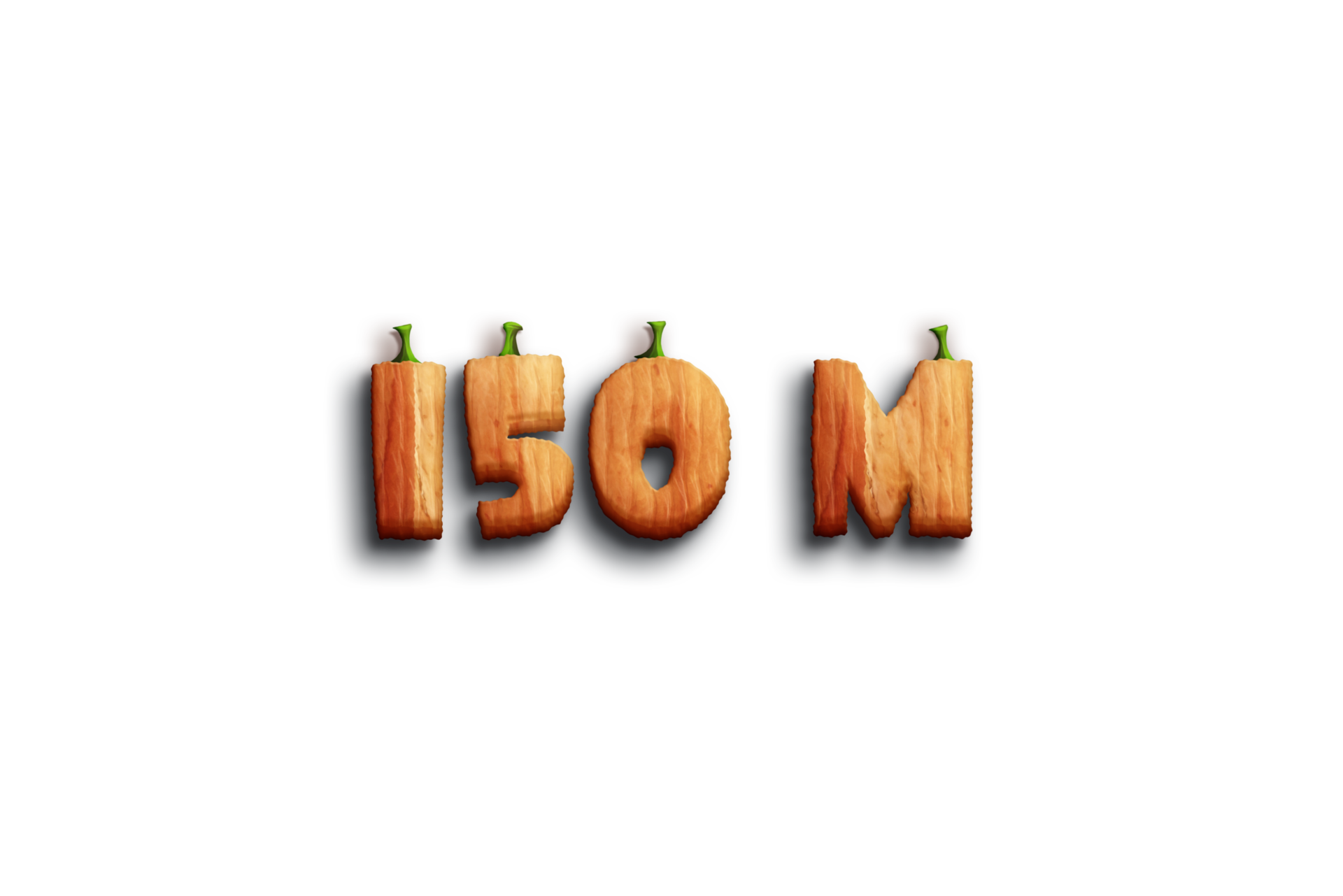 150 Million Subscribers Celebration Greeting Number With Pumpkin Design