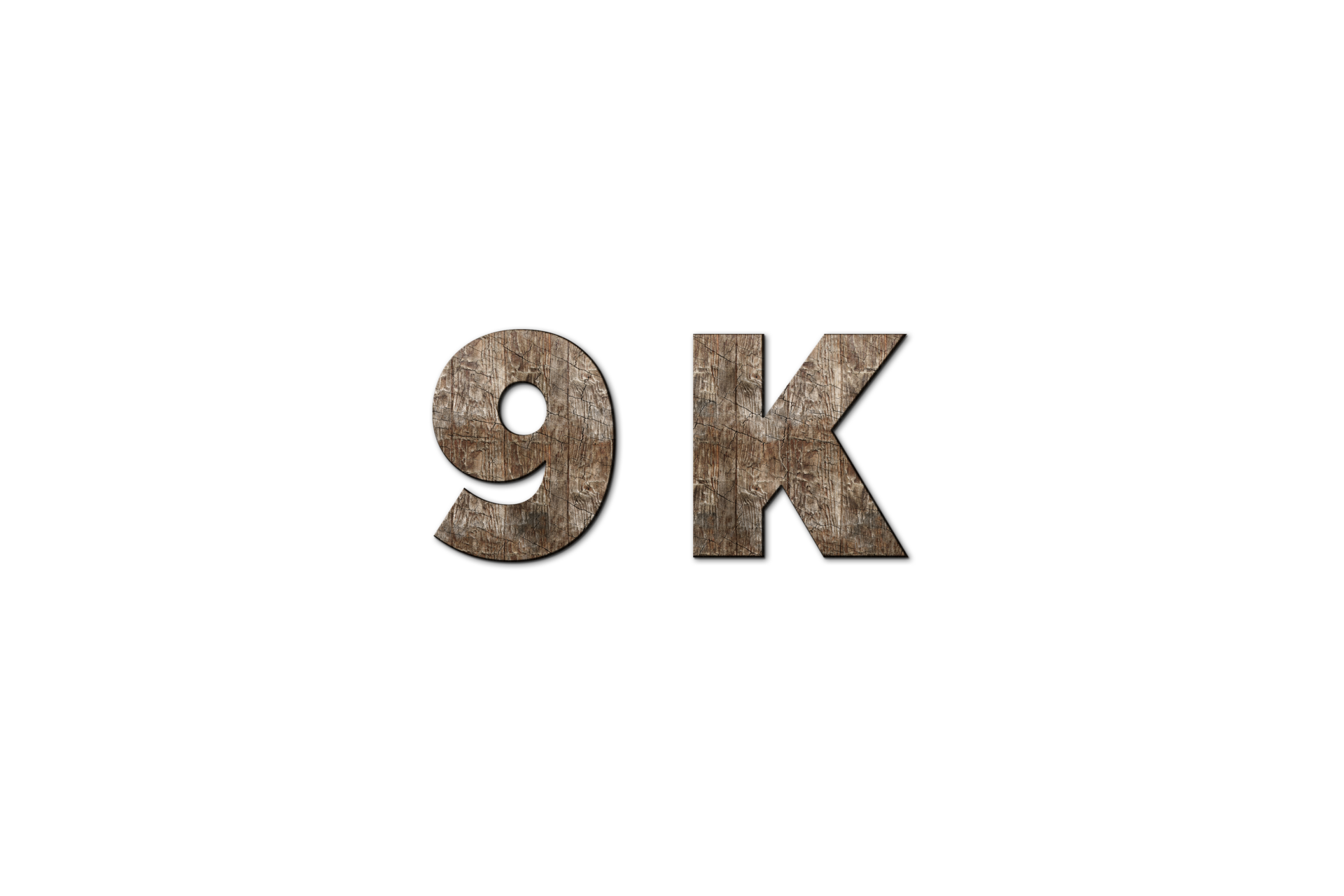 9 9 K Suscriptores Celebracion Saludo Número Con Antiguo Nuez Madera