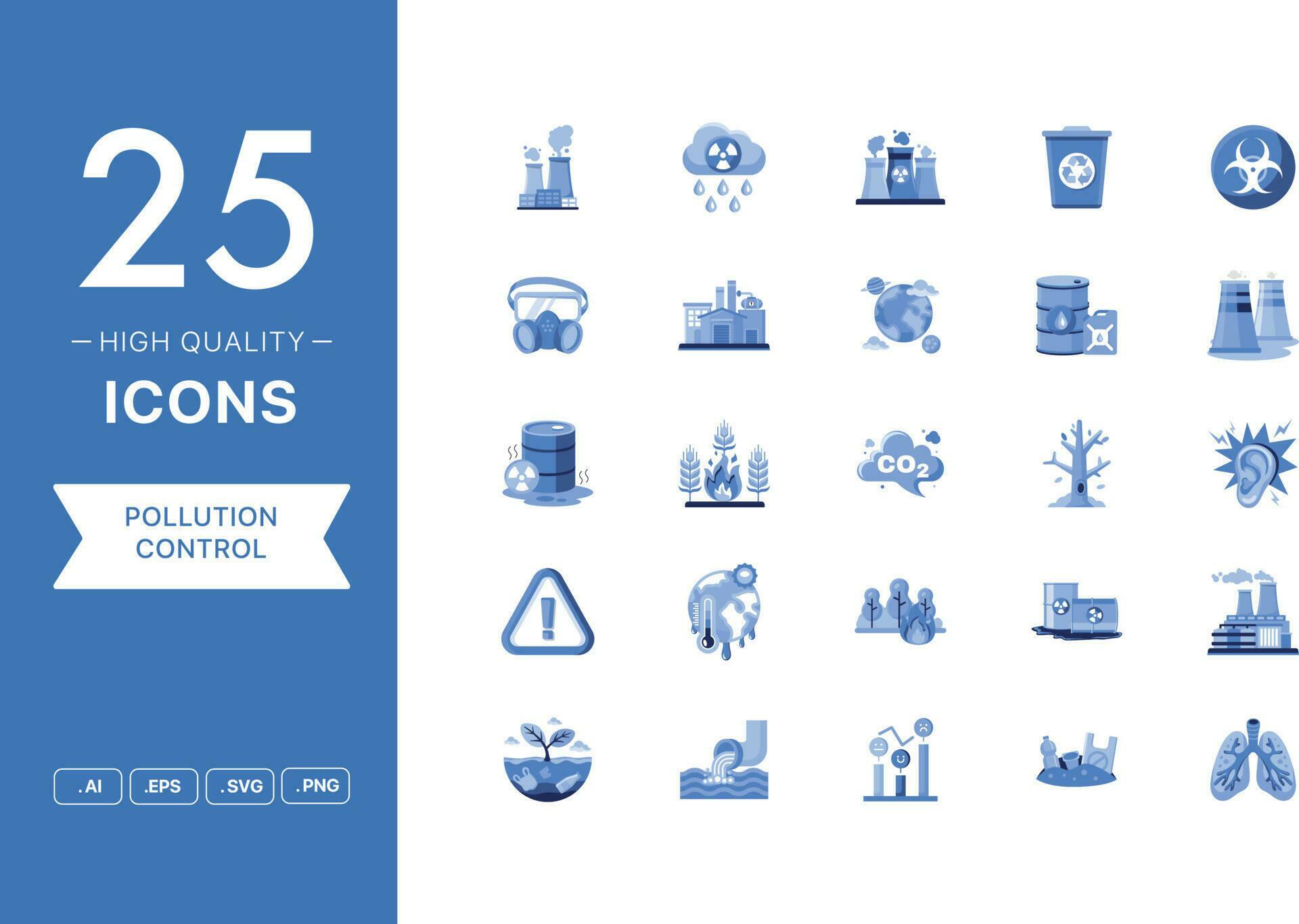 Vector set of Pollution Control icons 23604302 Vector Art at Vecteezy