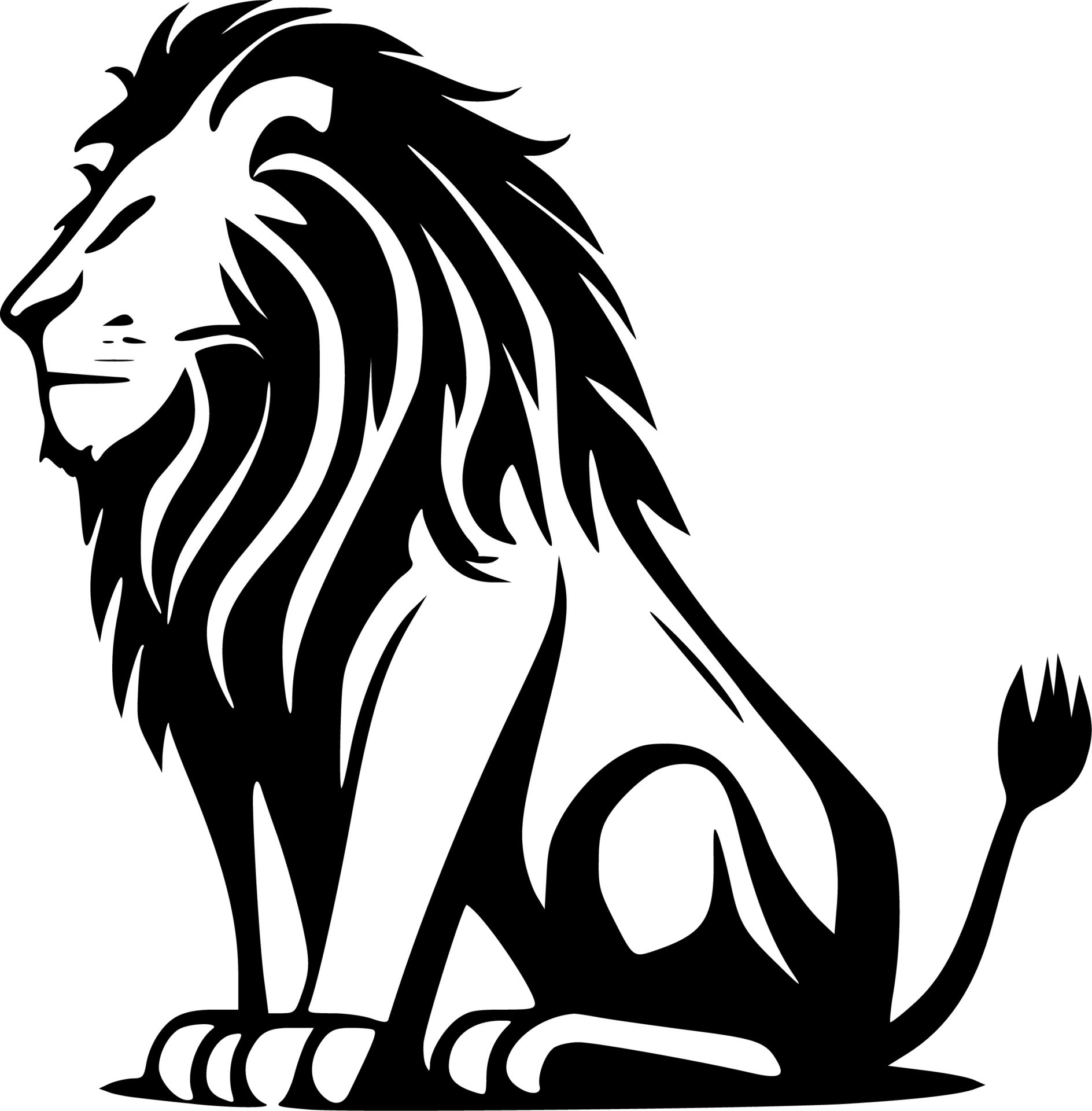 Lion - Black and White Isolated Icon - Vector illustration 23605292 ... Lion - Black and White Isolated Icon - Vector illustration 23605292 ...