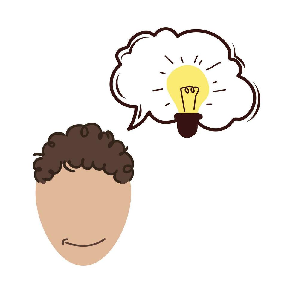 Thinking illustration. Creative thinking. Imagination world. Think ...