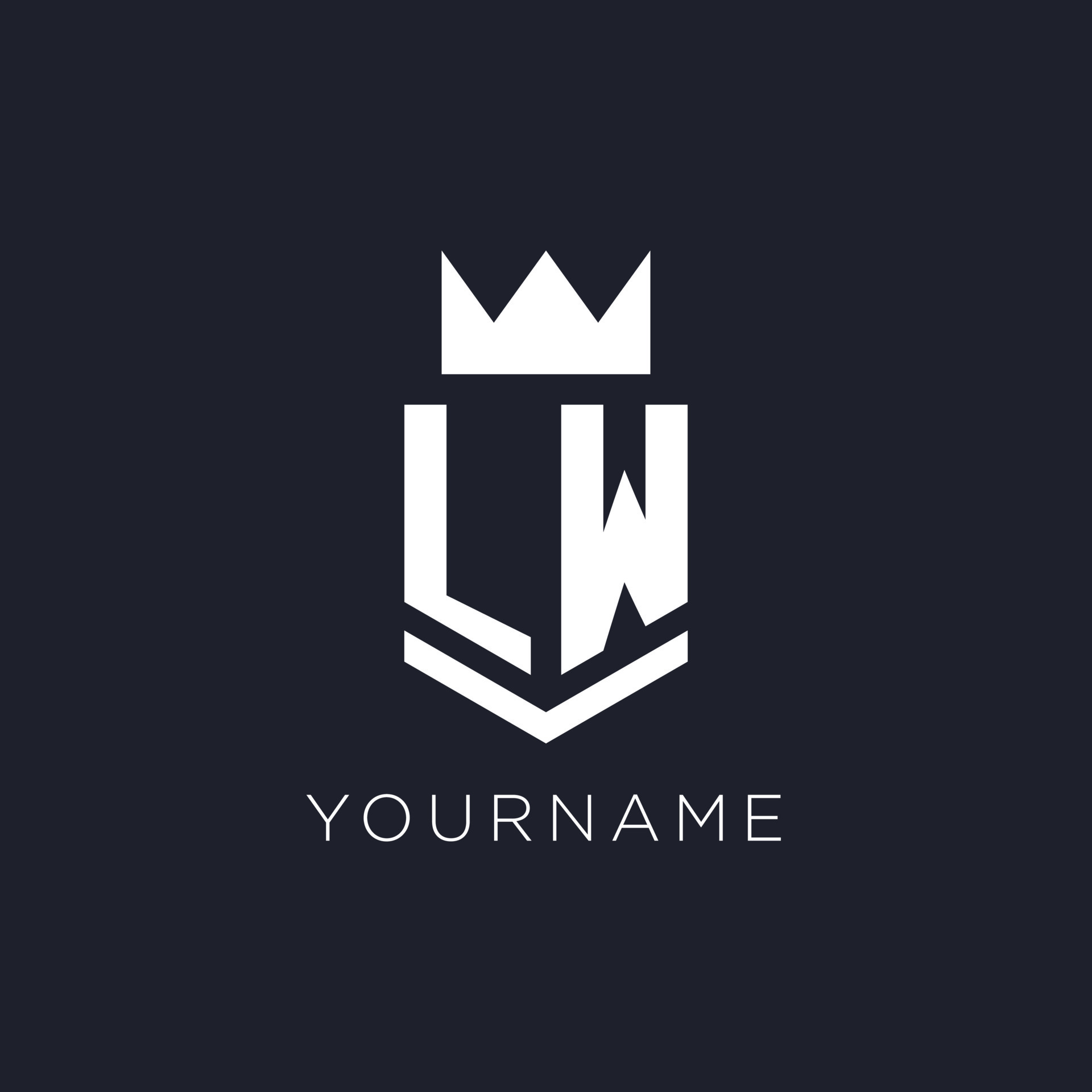 LW logo with shield and crown, initial monogram logo design 23606115 ... LW logo with shield and crown, initial monogram logo design 23606115 ...