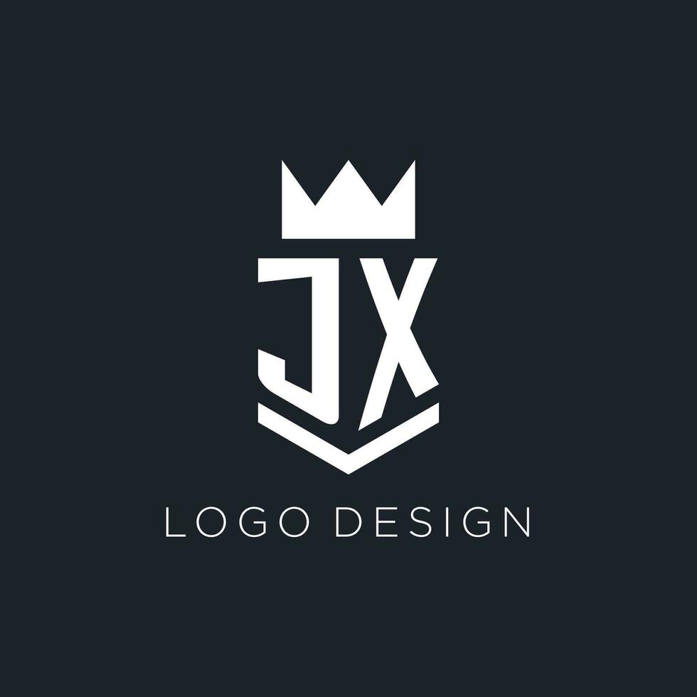 JX logo with shield and crown, initial monogram logo design 23607557 ... JX logo with shield and crown, initial monogram logo design 23607557 ...