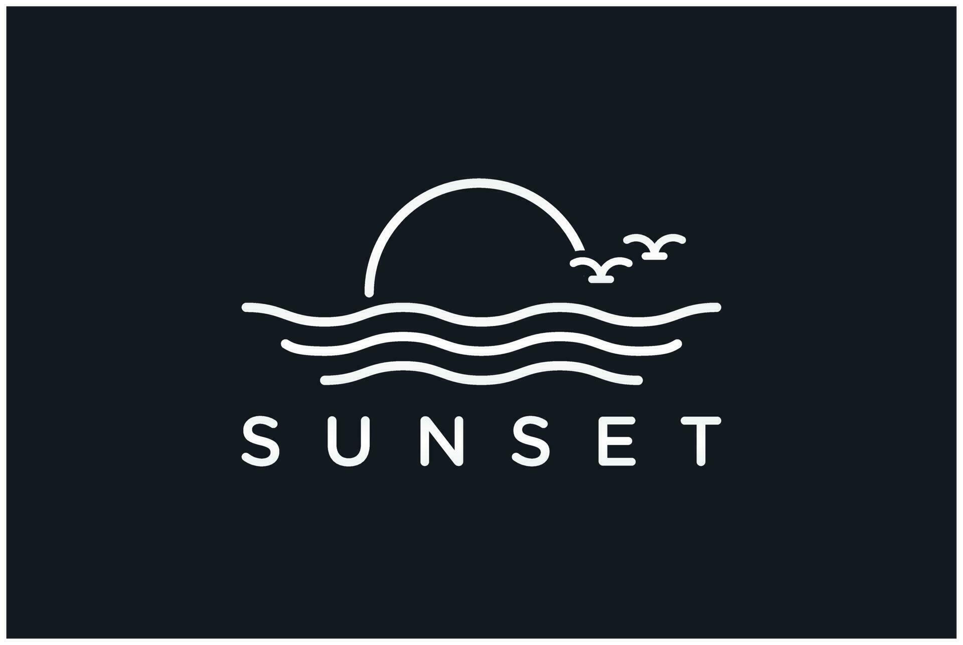 simple sunset logo 23607898 Vector Art at Vecteezy