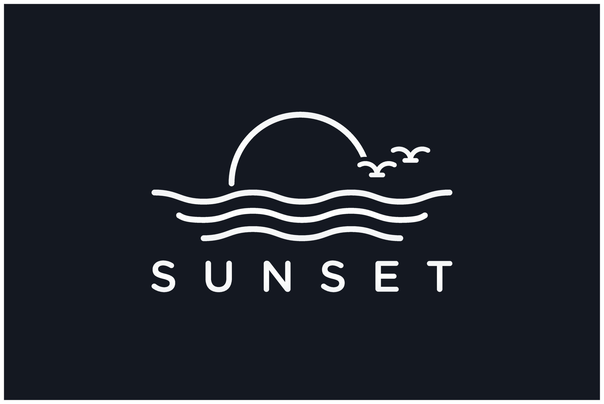 simple sunset logo 23607898 Vector Art at Vecteezy