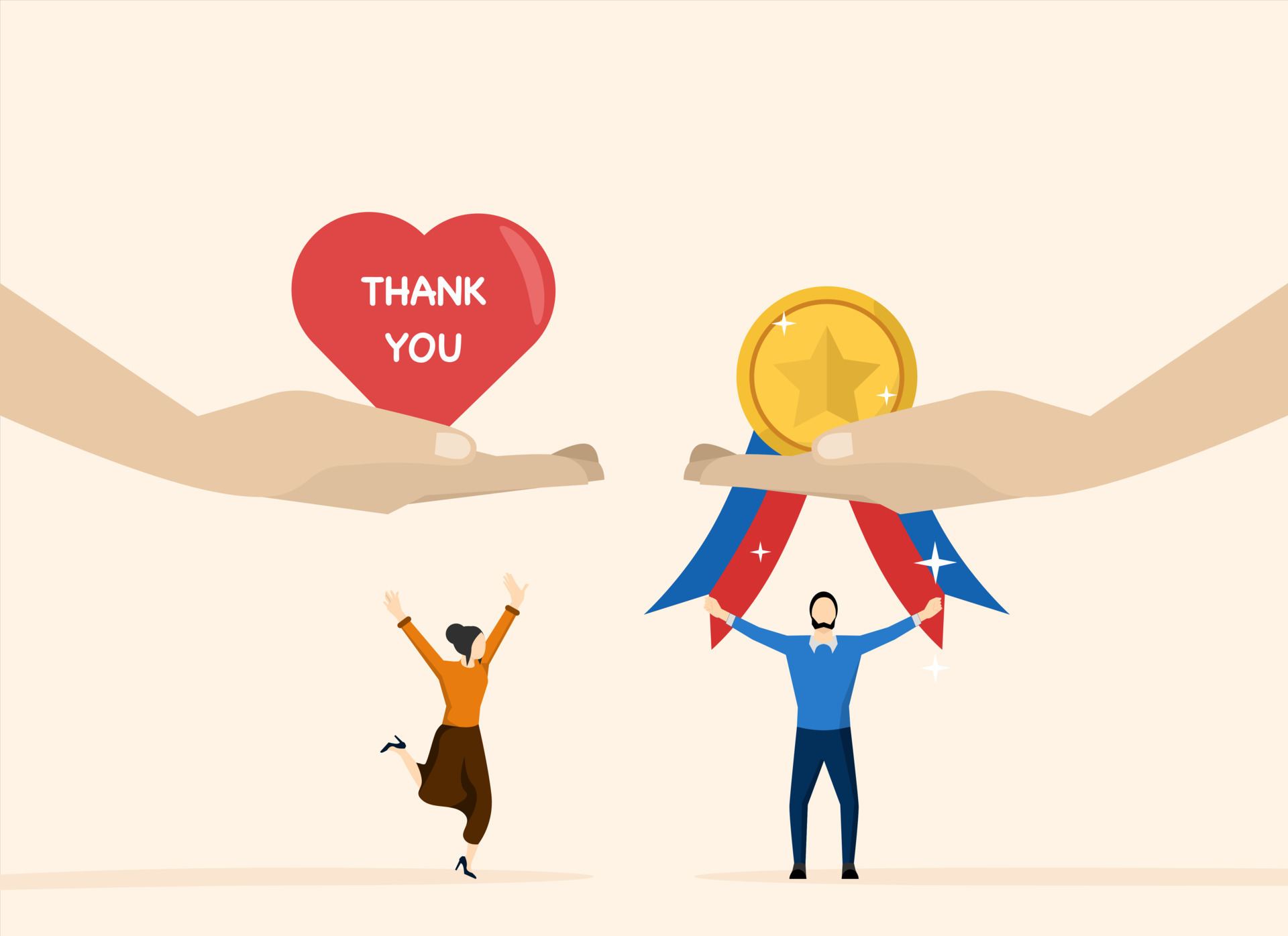 Employee Appreciation Concept Thanks Or Appreciation To Best Employee