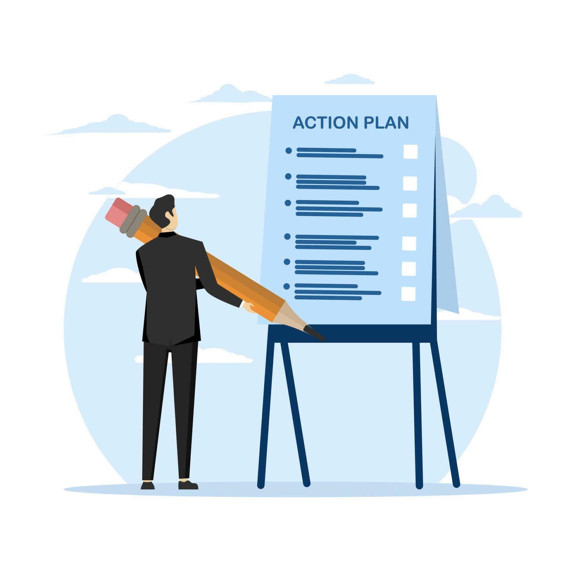 Action plan checklist step by step to advance and complete project ...