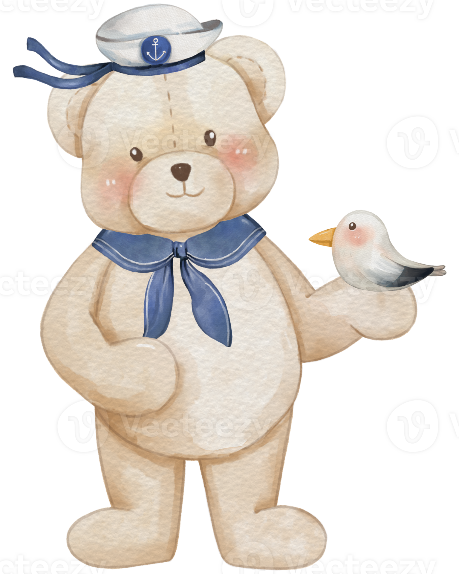 Teddy bear Sailor Nautical watercolor 23608487 PNG