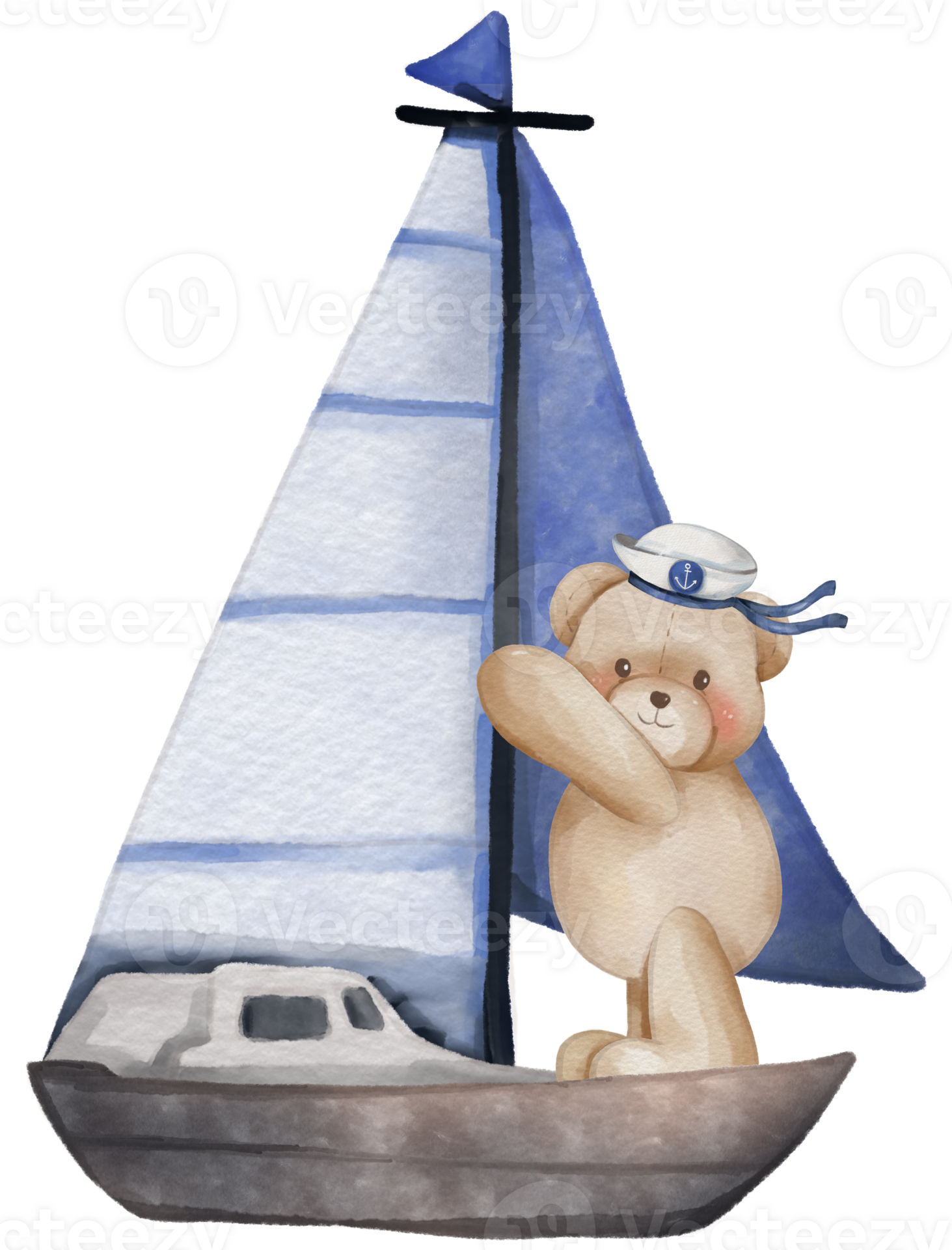 Teddy bear Sailor Nautical watercolor 23608521 PNG
