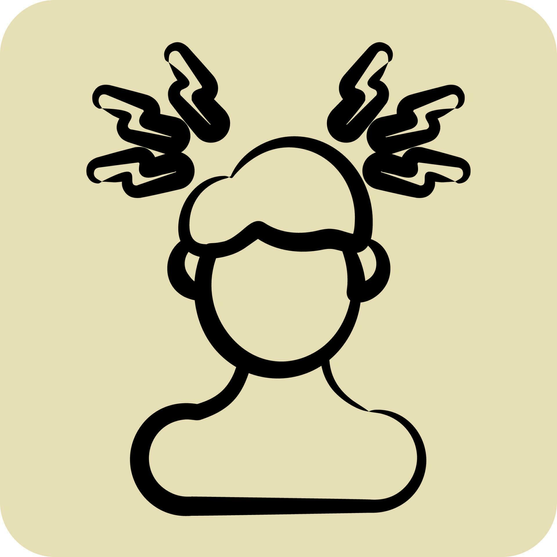 Icon Headaches. suitable for flu symbol. hand drawn style. simple ... Icon Headaches. suitable for flu symbol. hand drawn style. simple ...