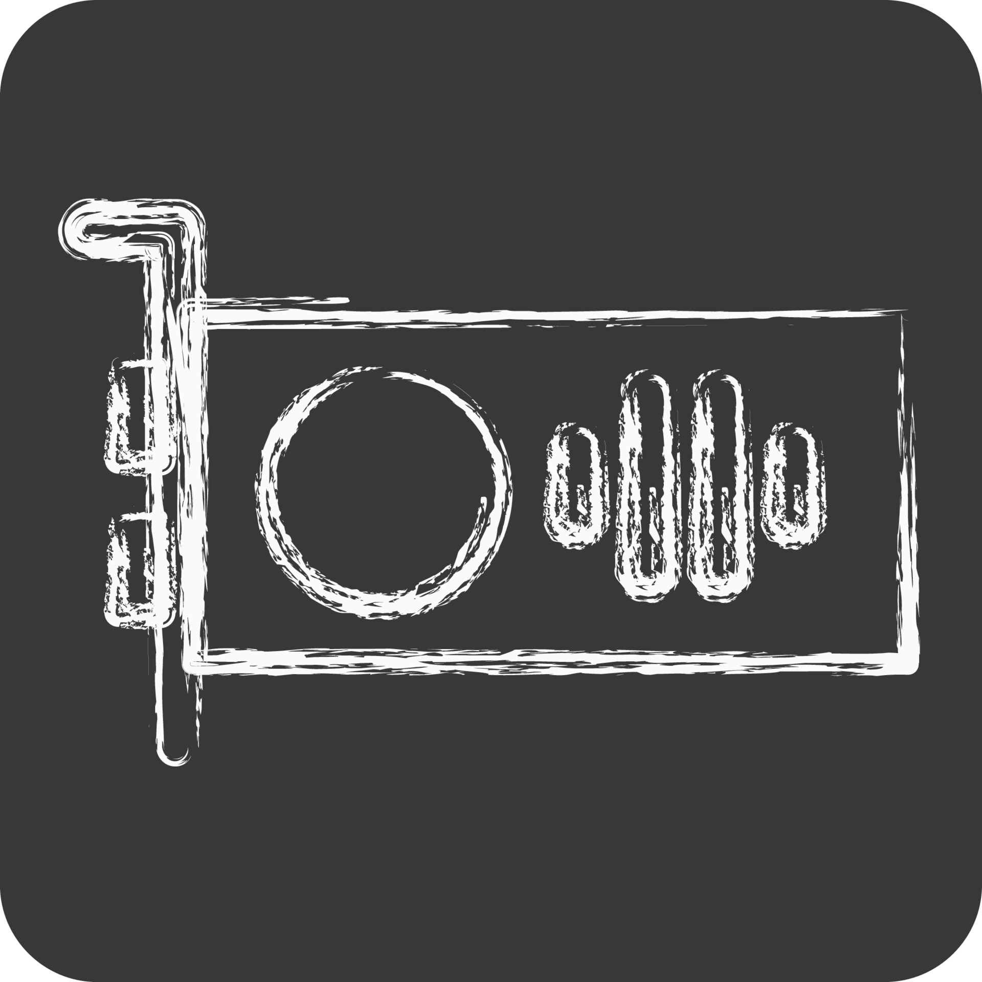 Icon Gpu Suitable For Computer Components Symbol Chalk Style Simple Design Editable Design