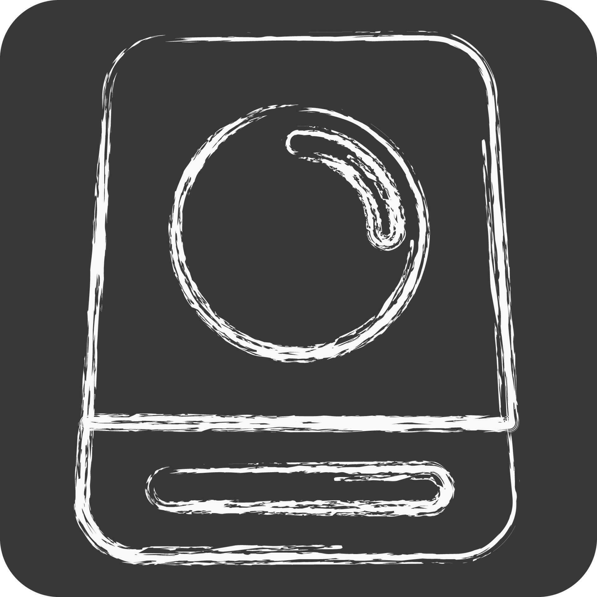 Icon Dvd Suitable For Computer Components Symbol Chalk Style Simple Design Editable Design