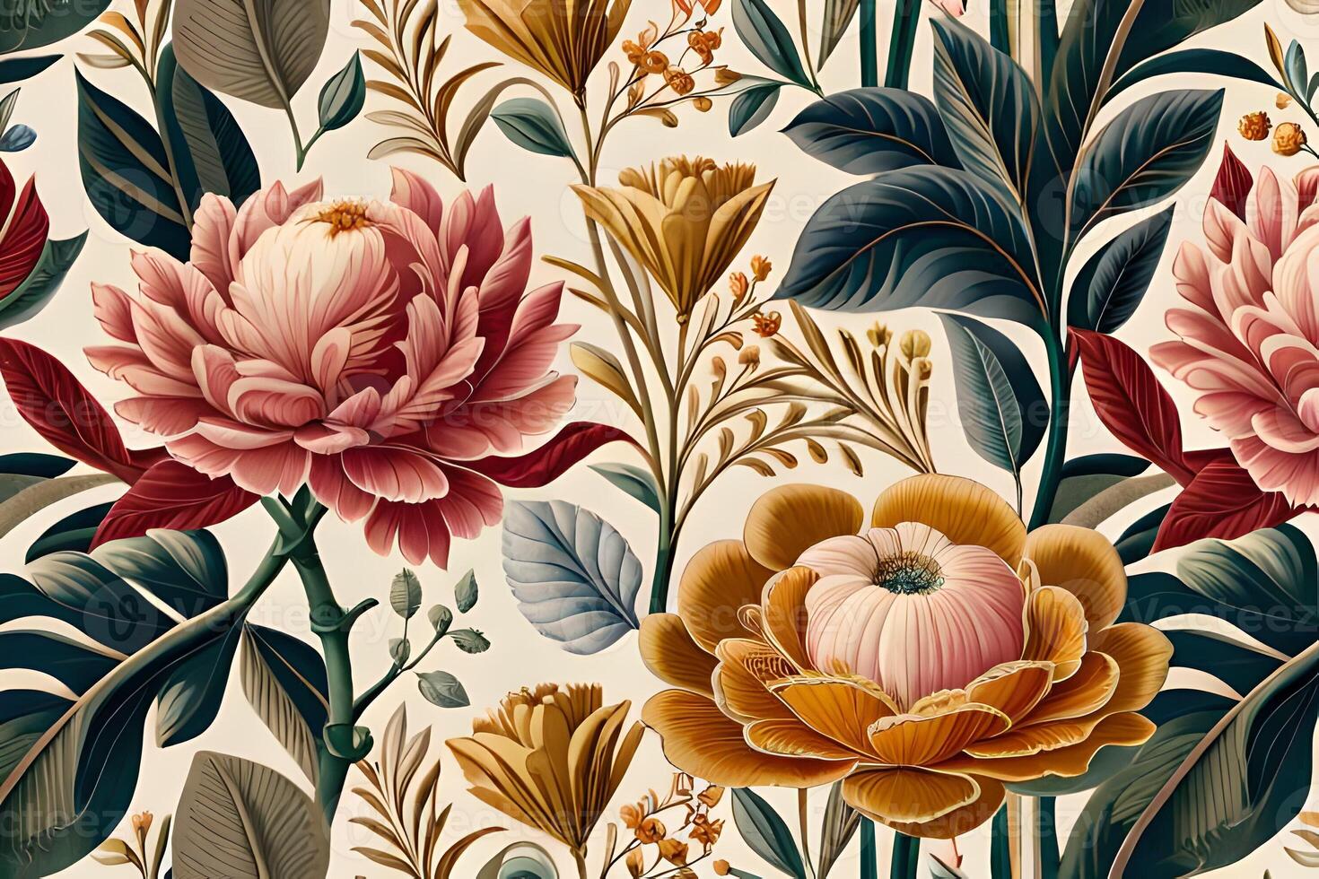 beautiful flowers wallpaper repeating pattern 23613561 Stock Photo at ...