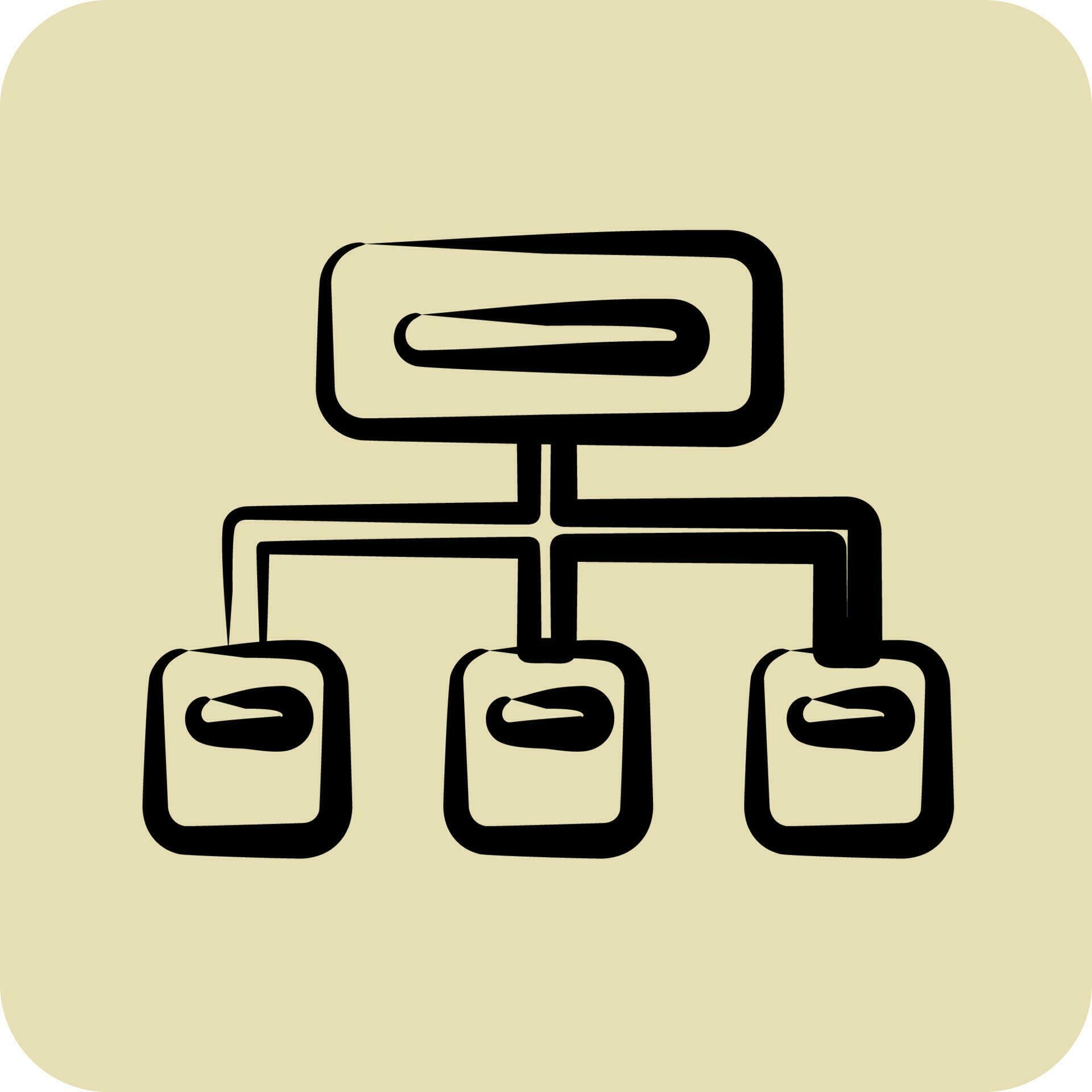 Icon Clustering. related to Machine Learning symbol. hand drawn style ...