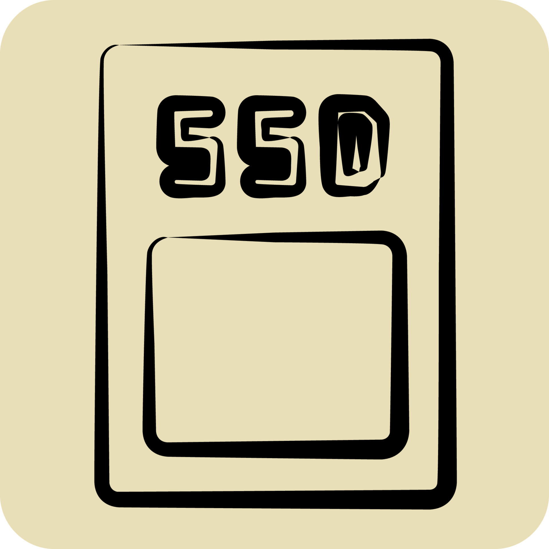 Icon Ssd Suitable For Computer Components Symbol Hand Drawn Style Simple Design Editable