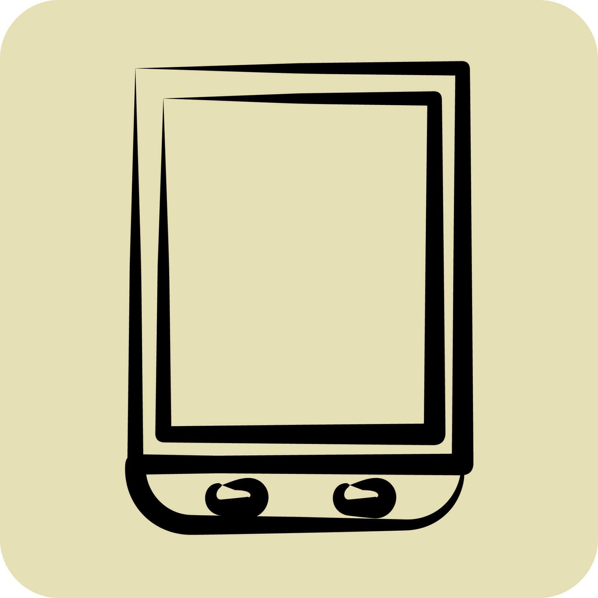 Icon Scanner Suitable For Computer Components Symbol Hand Drawn Style Simple Design Editable