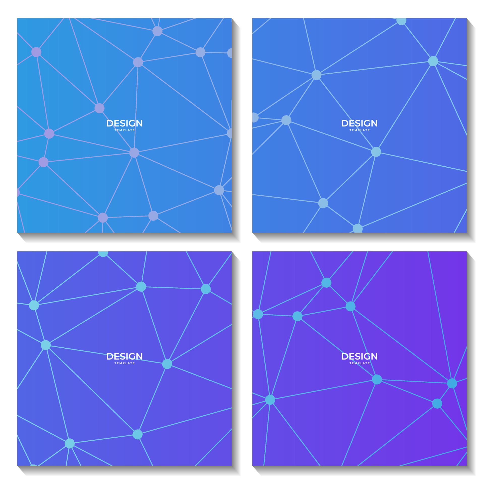Set Of Squares Abstract Colorful Geometric Background With Triangle