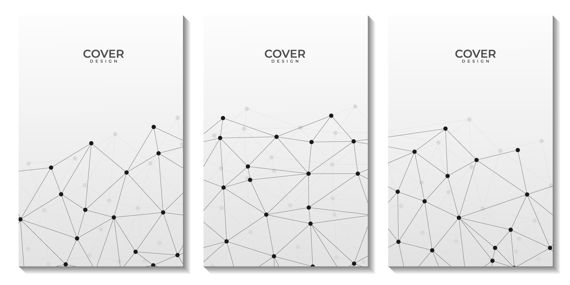 Abstract Grey Geometric Covers Background With Triangle Shape Pattern